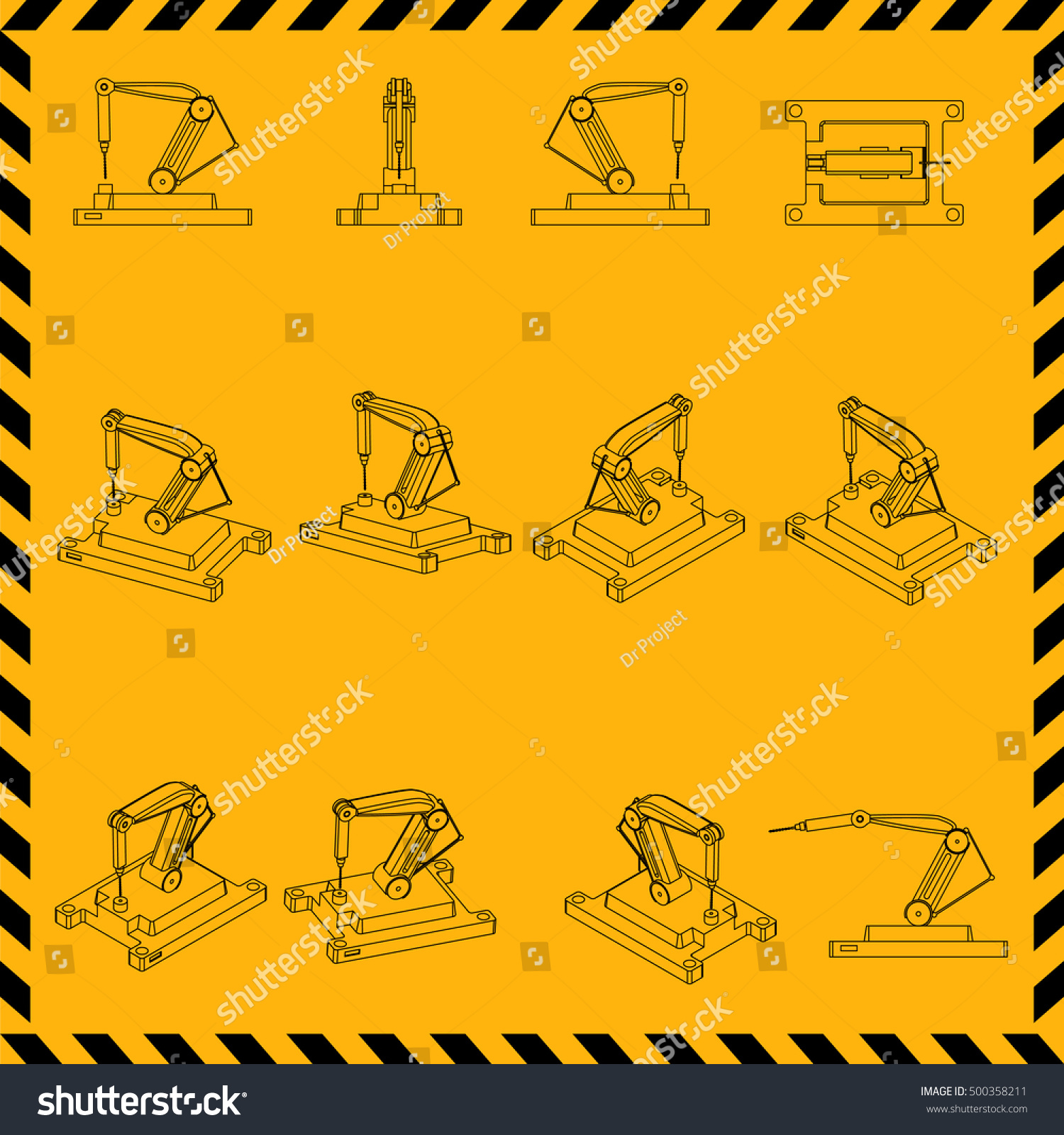 Drilling Machine 3d Vector Industrial Robot: เวกเตอร์สต็อก (ปลอดค่า ...
