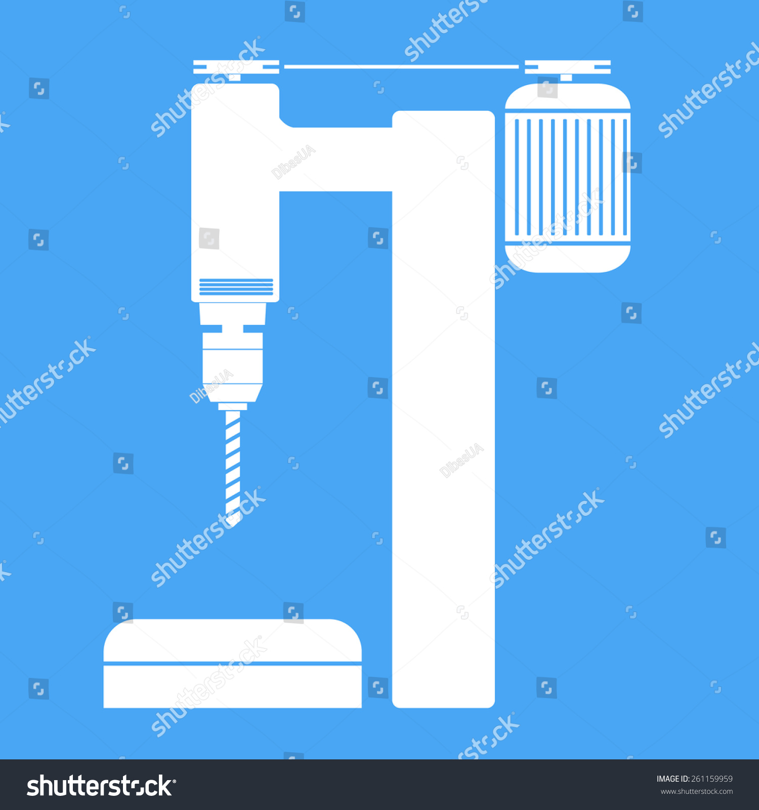 Drilling Machine Factory Vector Illustration Stock Vector (Royalty Free ...