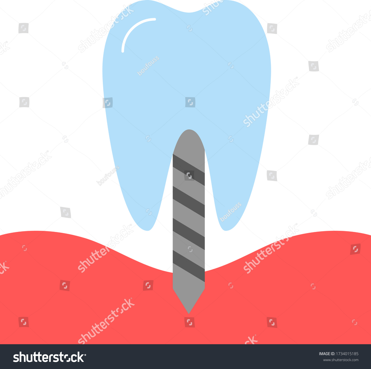 Drilling Tooth Illustration Vector Design Stock Vector (Royalty Free ...