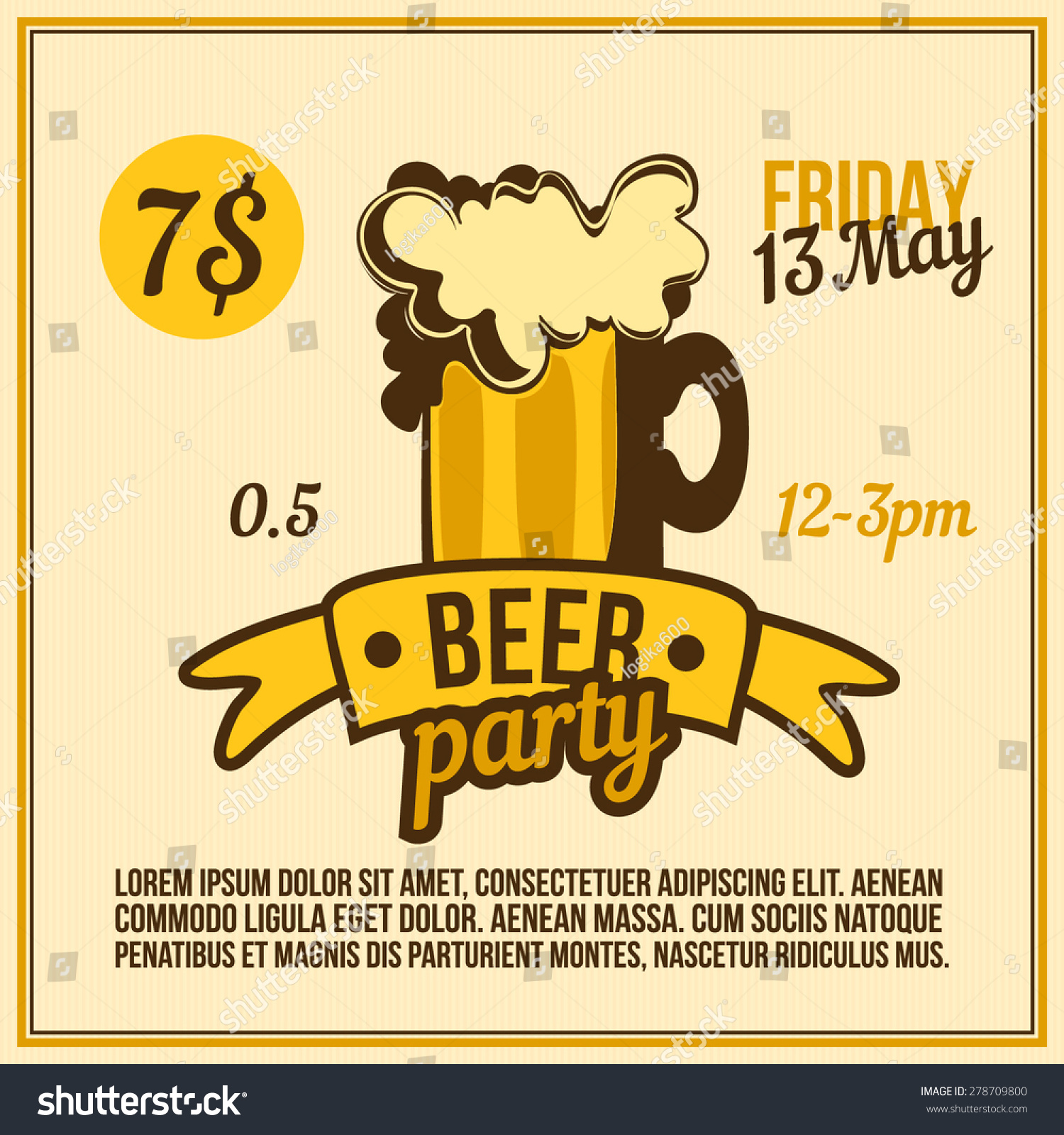 Drink Bar Flyer Poster Stock Vector (Royalty Free) 278709800