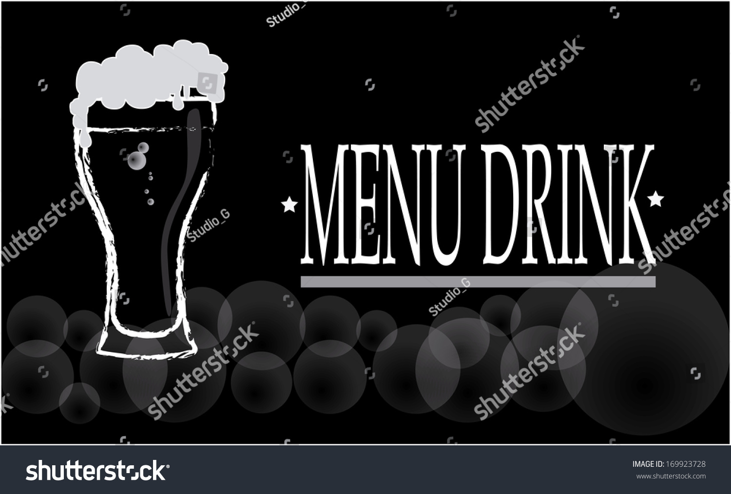 Drink Menu Over Background Vector Illustration Stock Vector (Royalty ...