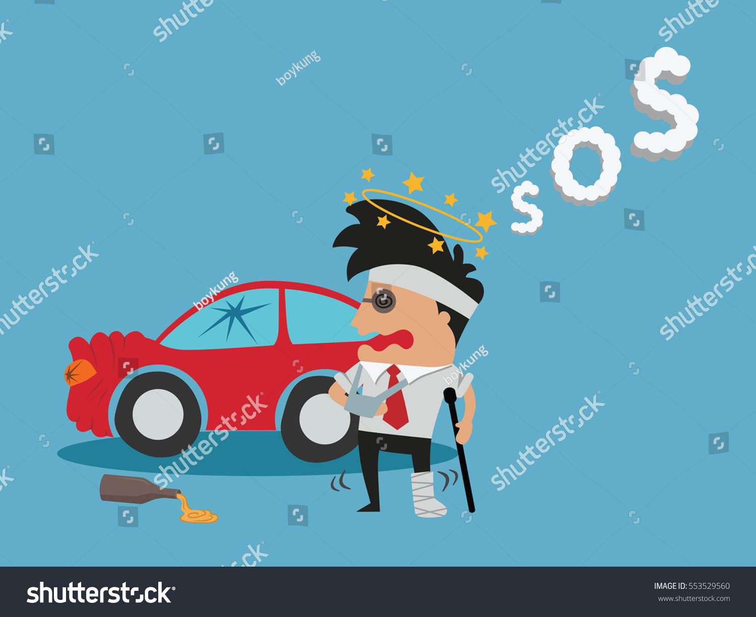 Drinking Driving Vector Illustration Stock Vector (Royalty Free) 553529560