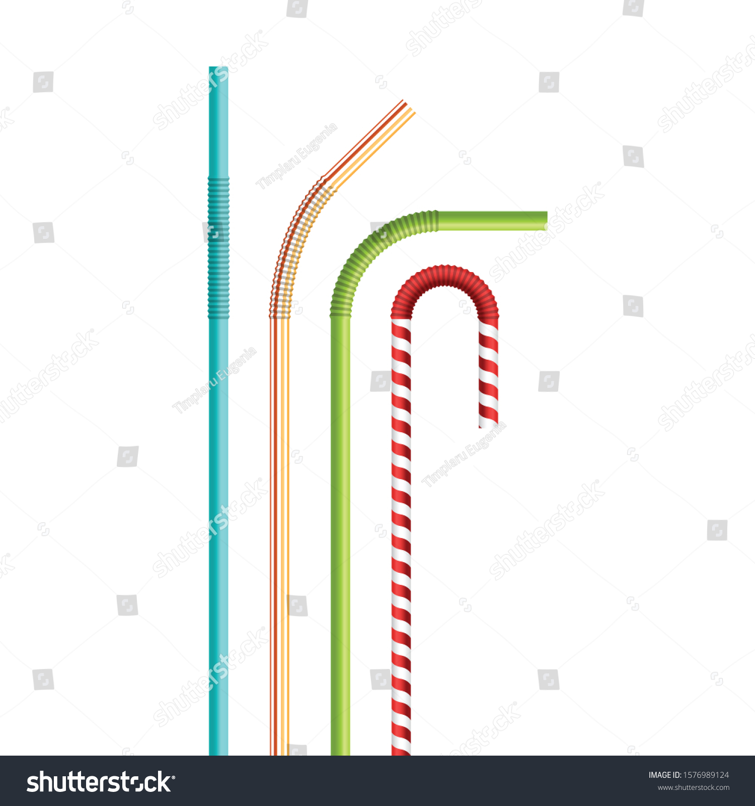 Drinking Straws Vector Illustration Isolated On: เวกเตอร์สต็อก (ปลอดค่า ...