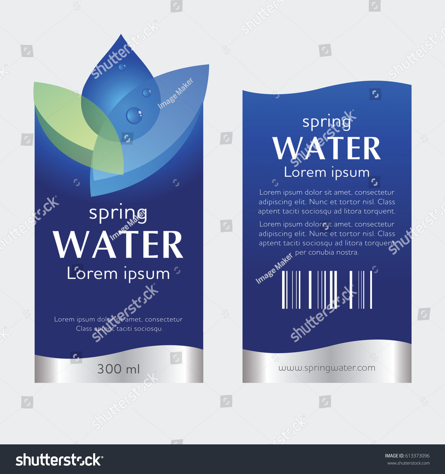 Drinking Water Label Stock Vector (Royalty Free) 613373096