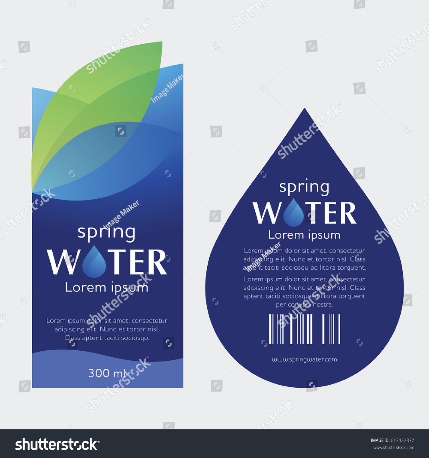 Drinking Water Label Stock Vector (Royalty Free) 613422377 | Shutterstock