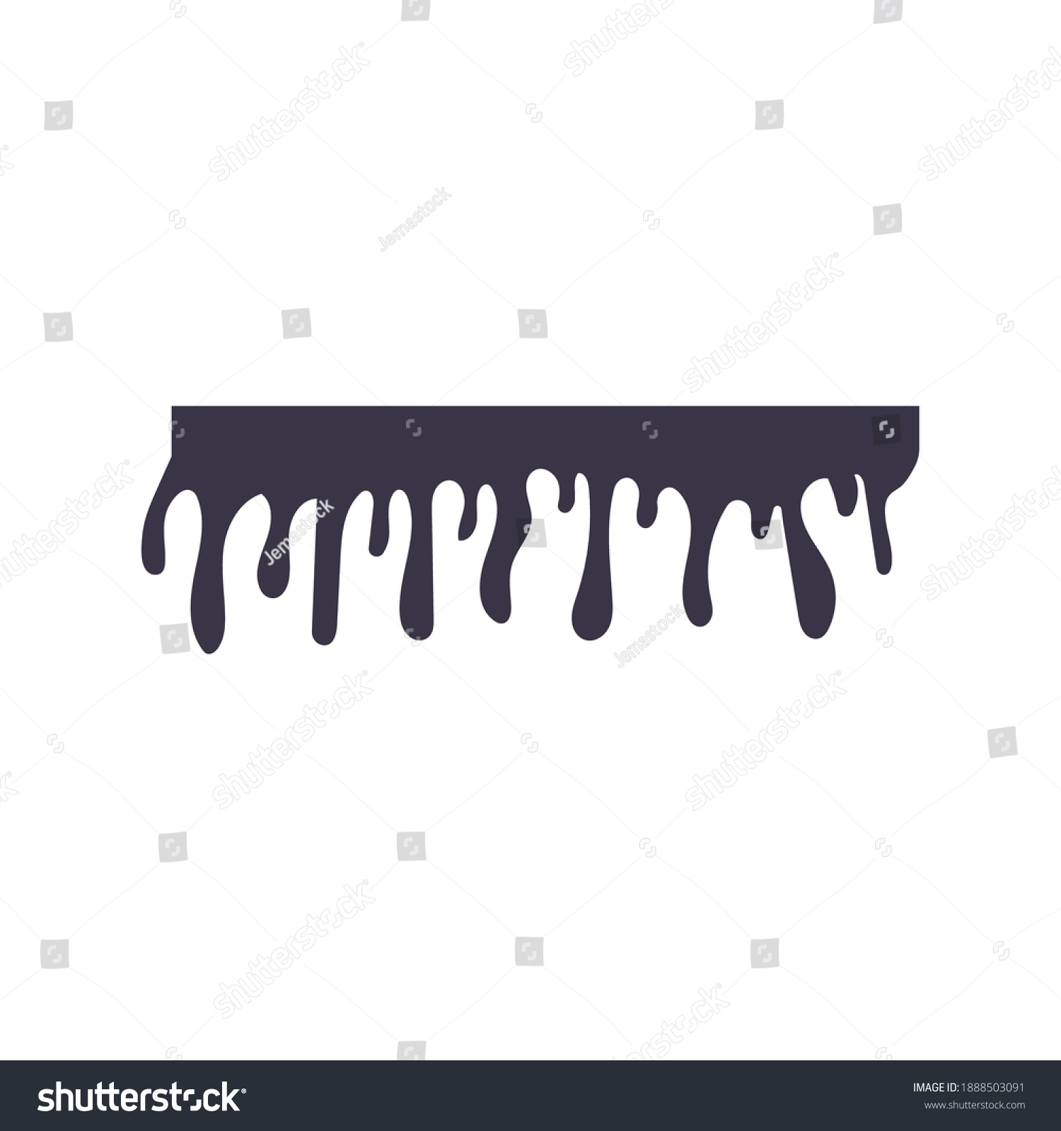 Drip Ink Blot Flat Style Vector Stock Vector (Royalty Free) 1888503091