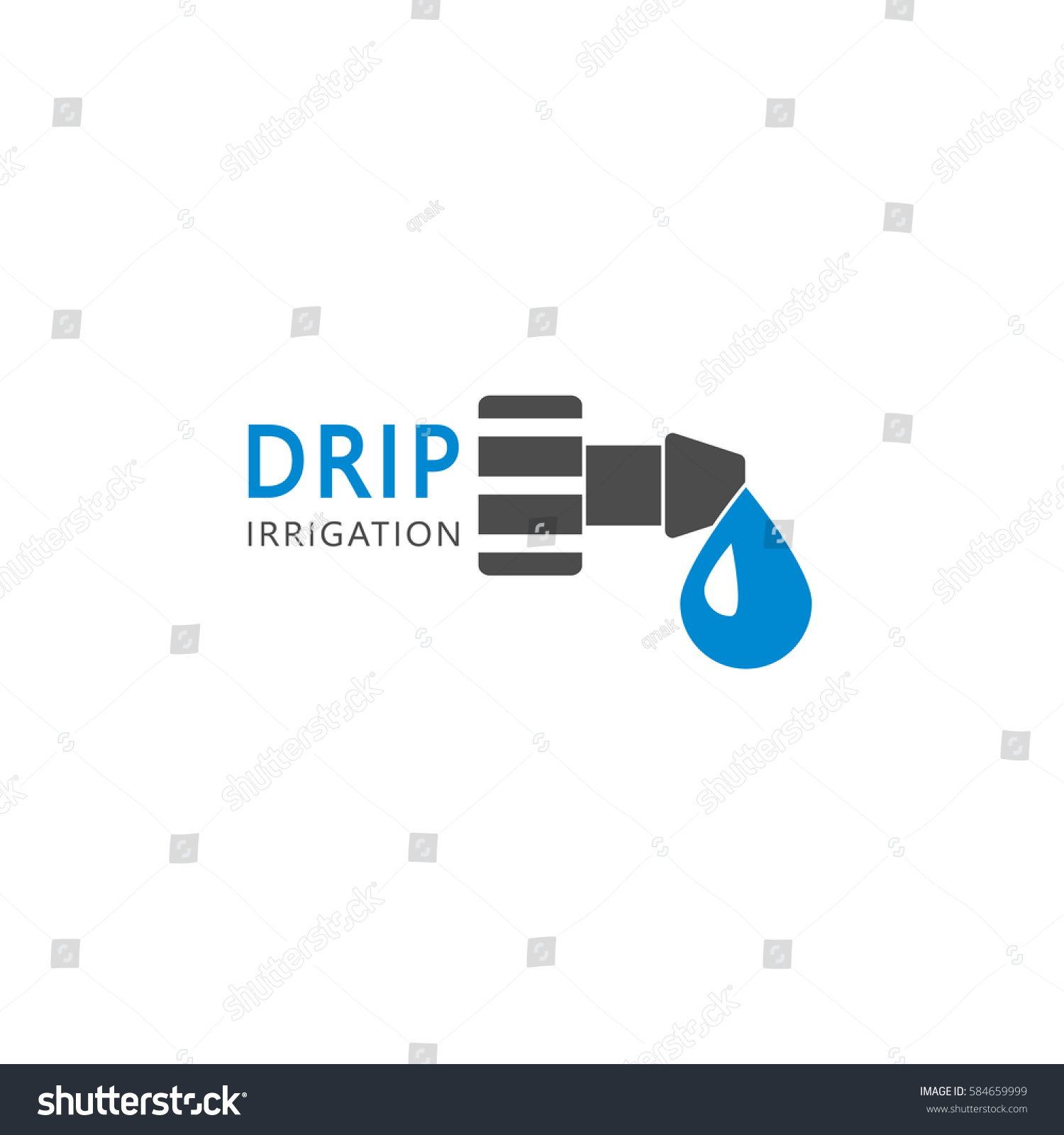 Drip Irrigation System Logo Design Vector Stock Vector (Royalty Free ...