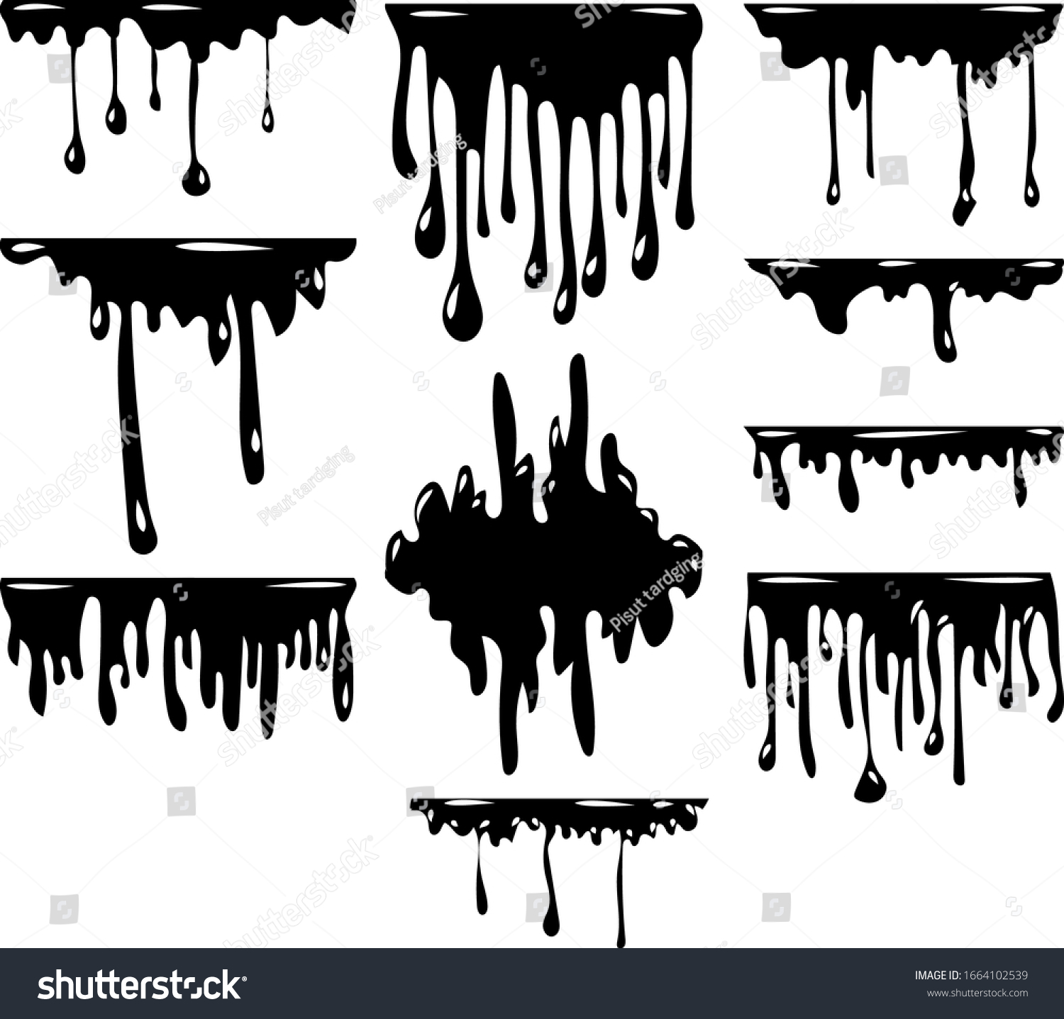 Vektor Stok Dripping Vector Set Collection Graphic Clipart (Tanpa ... Vektor Stok Dripping Vector Set Collection Graphic Clipart (Tanpa ...