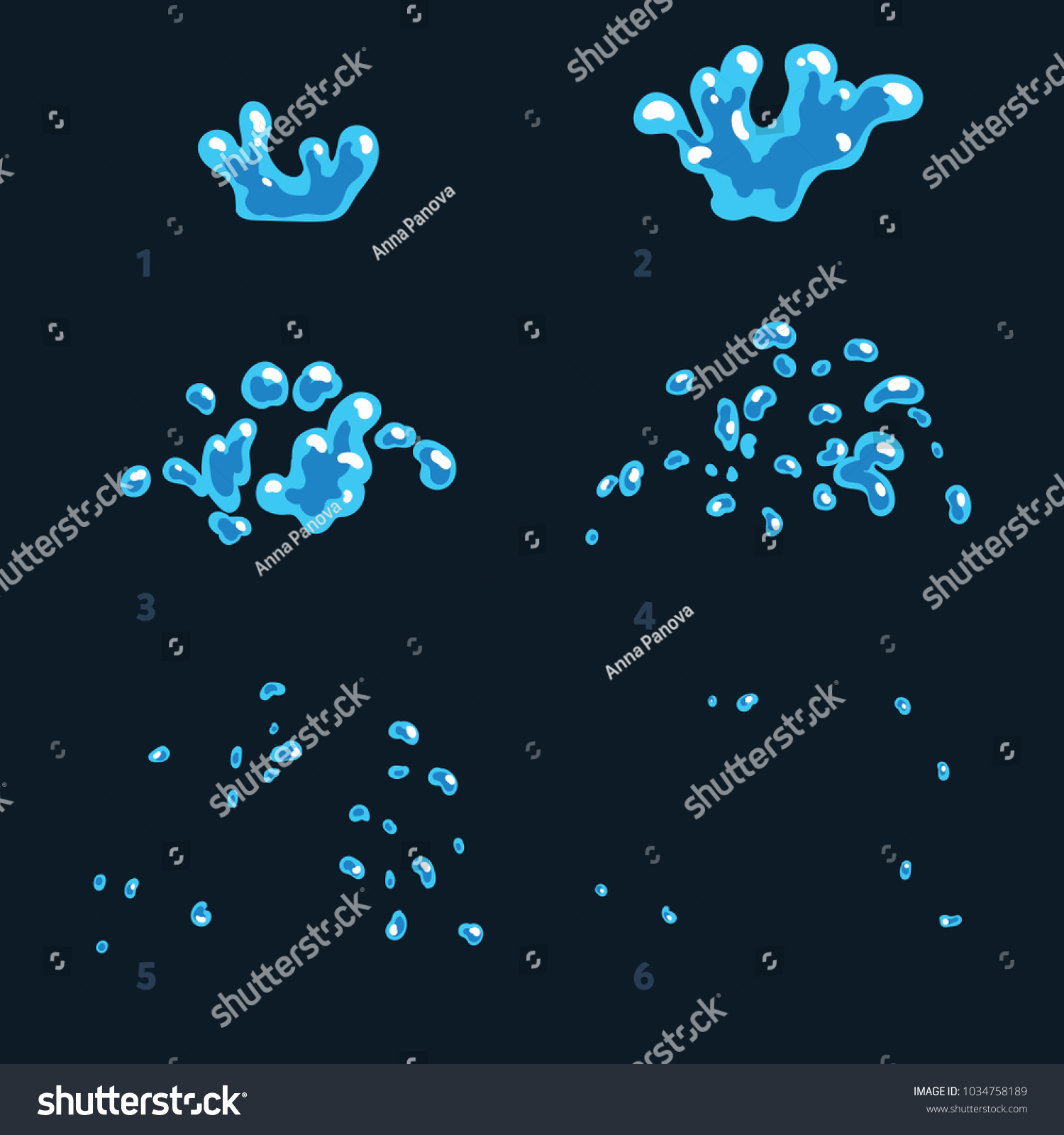 Dripping Water Special Effect Fx Animation: เวกเตอร์สต็อก (ปลอดค่า ...