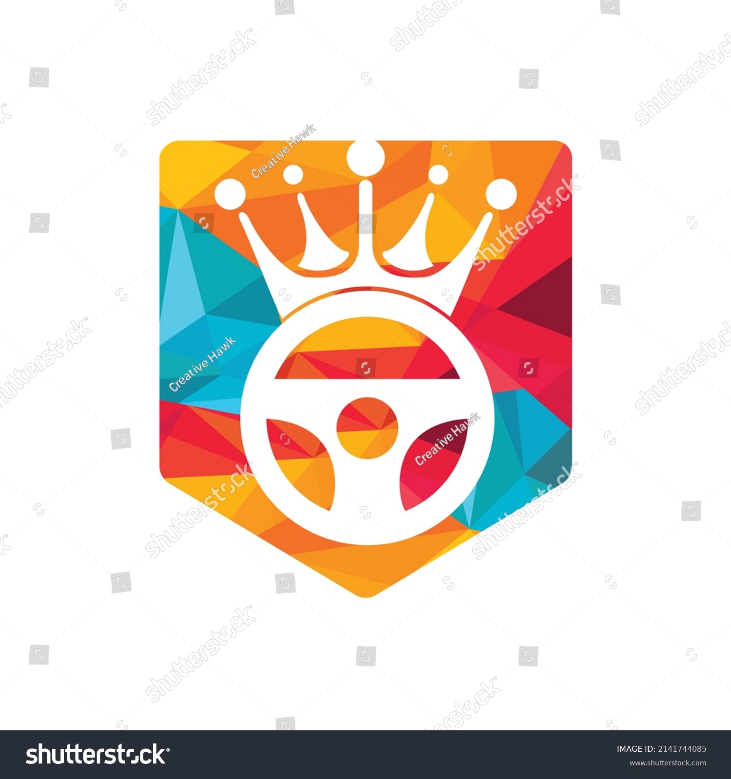 Drive King Vector Logo Design Steering Stock Vector (Royalty Free ...