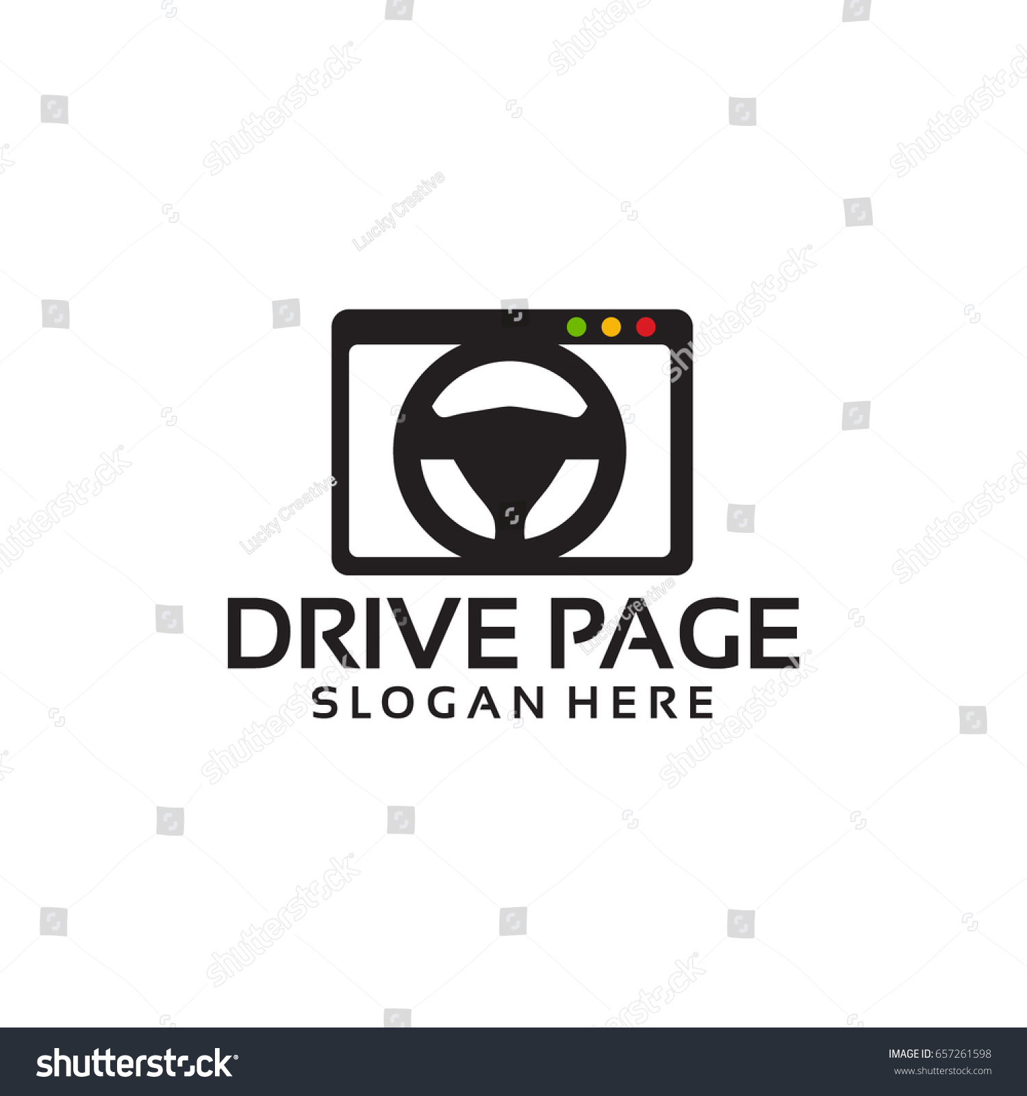 Drive Page Technology Logo Template Designs Stock Vector (Royalty Free ...
