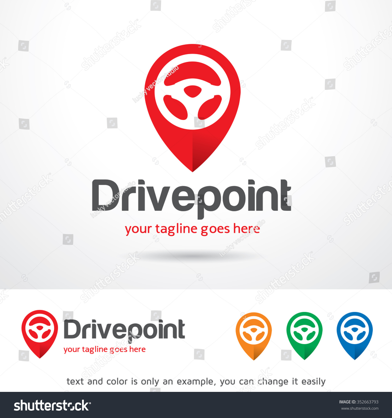 Drive Point Logo Template Design Vector Stock Vector (Royalty Free ...