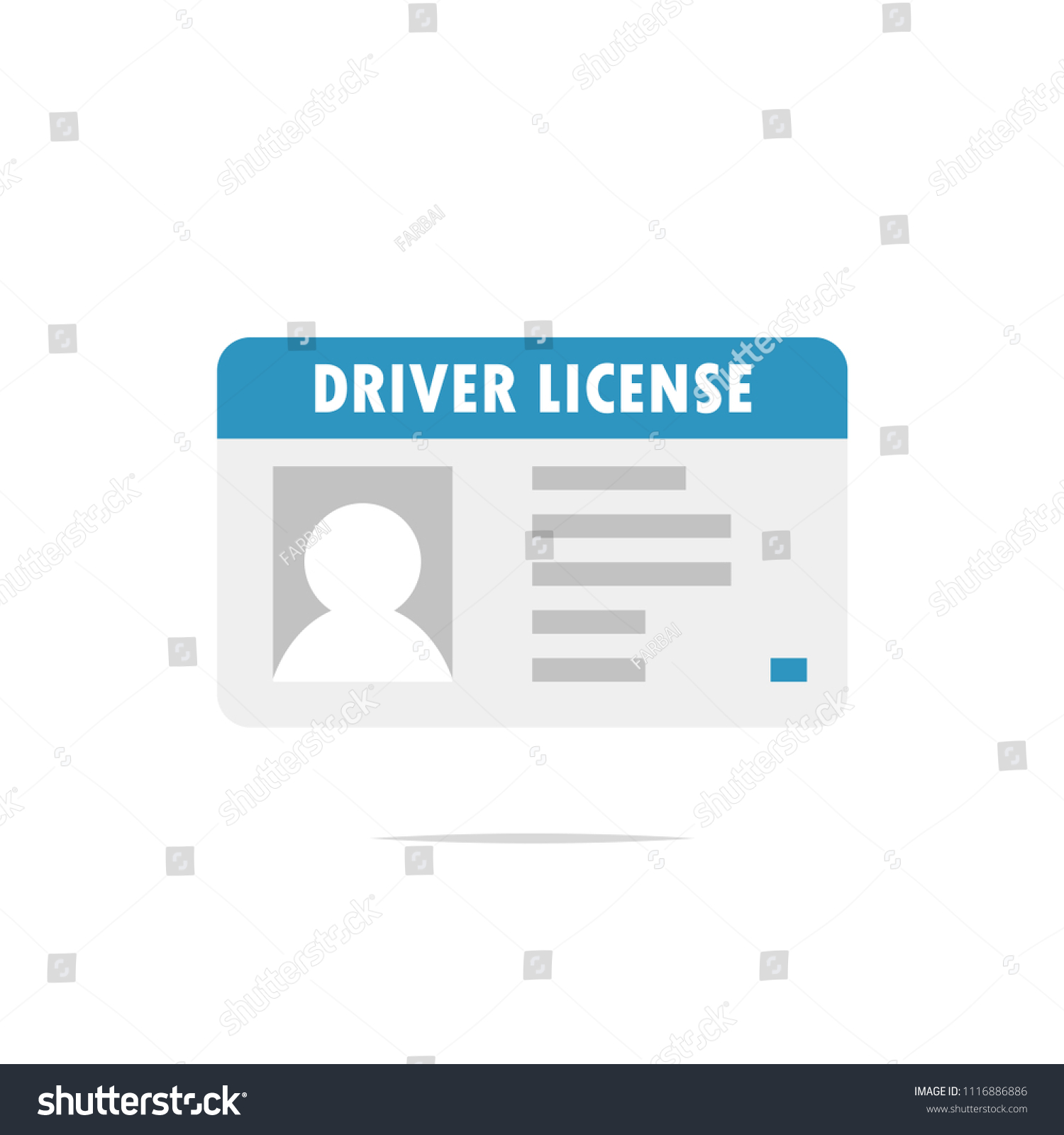 Driver License Icon Vector Stock Vector (Royalty Free) 1116886886 ...