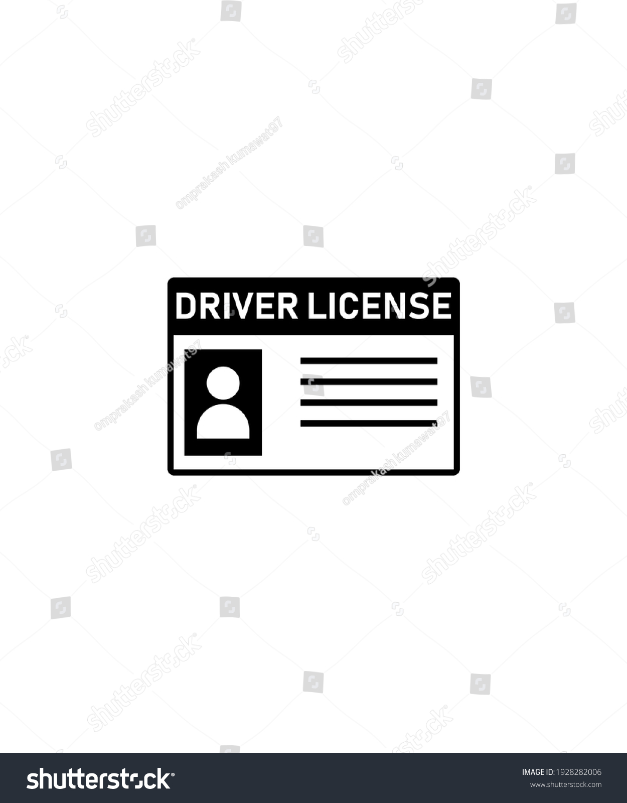 Driver License Iconvector Best Flat Icon Stock Vector (Royalty Free ...