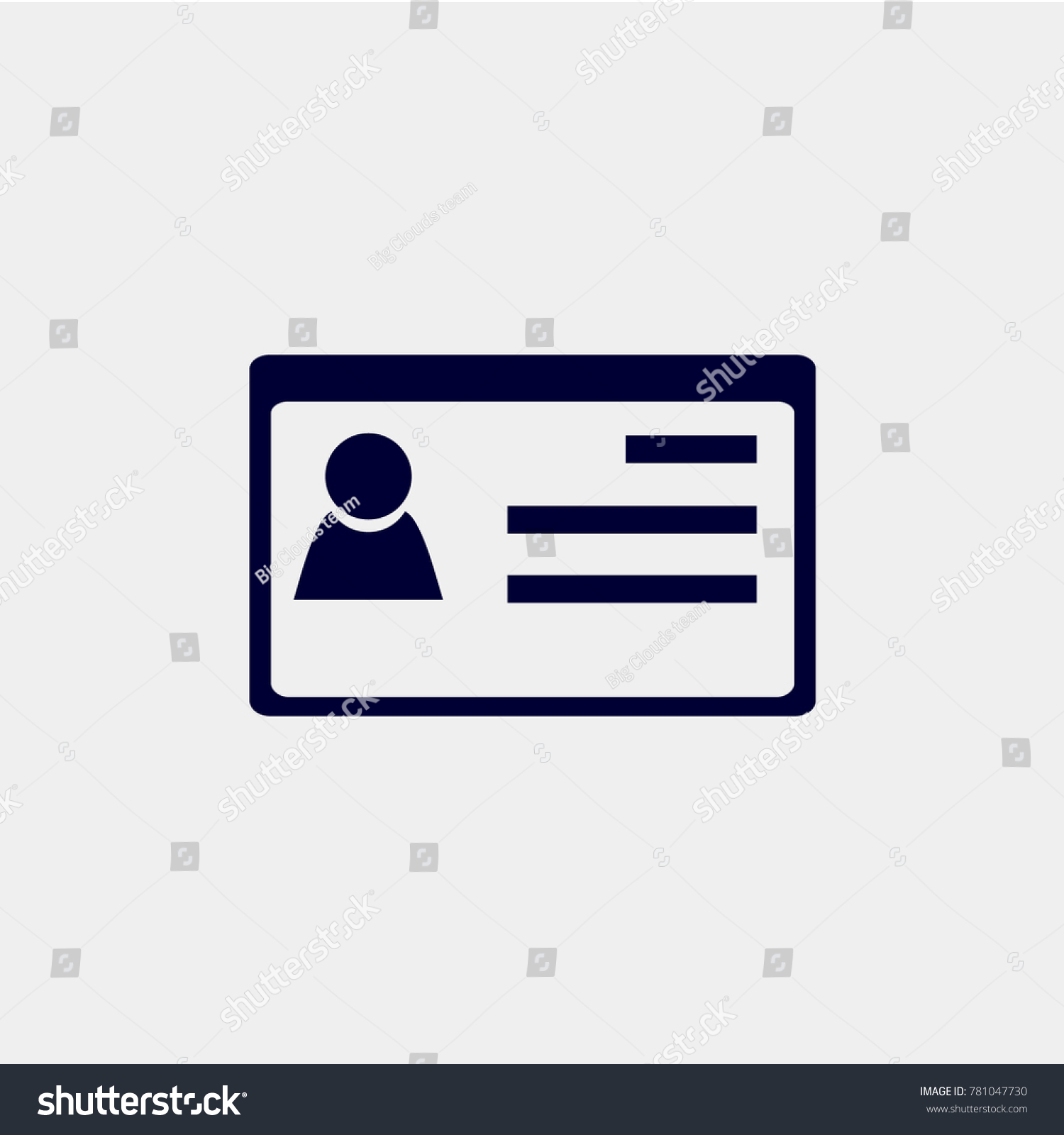 Driver License Icon Vector Ilustration Stock Vector (Royalty Free ...