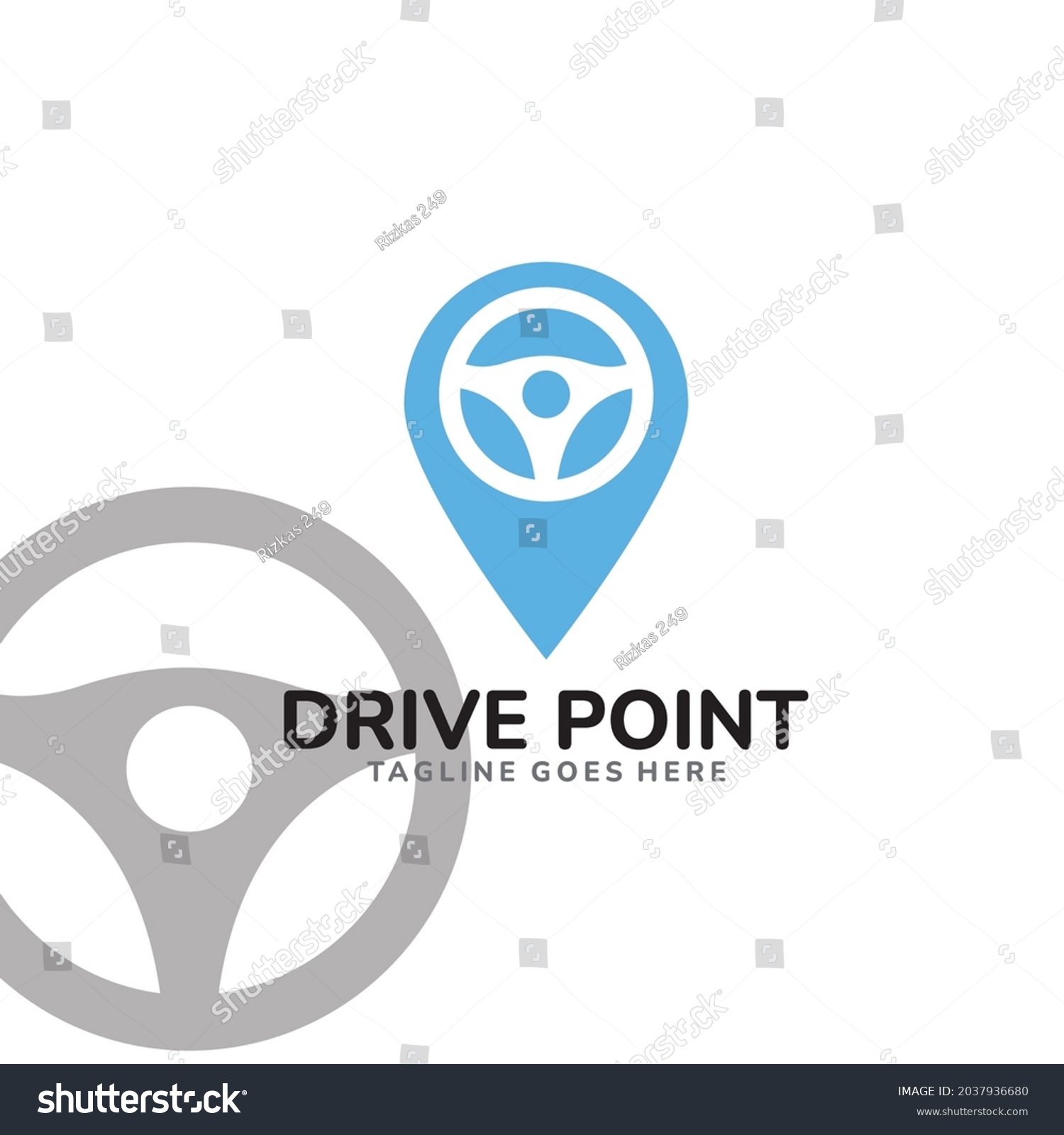 Driving Location Logo Icon Vector Driver Stock Vector (Royalty Free ...