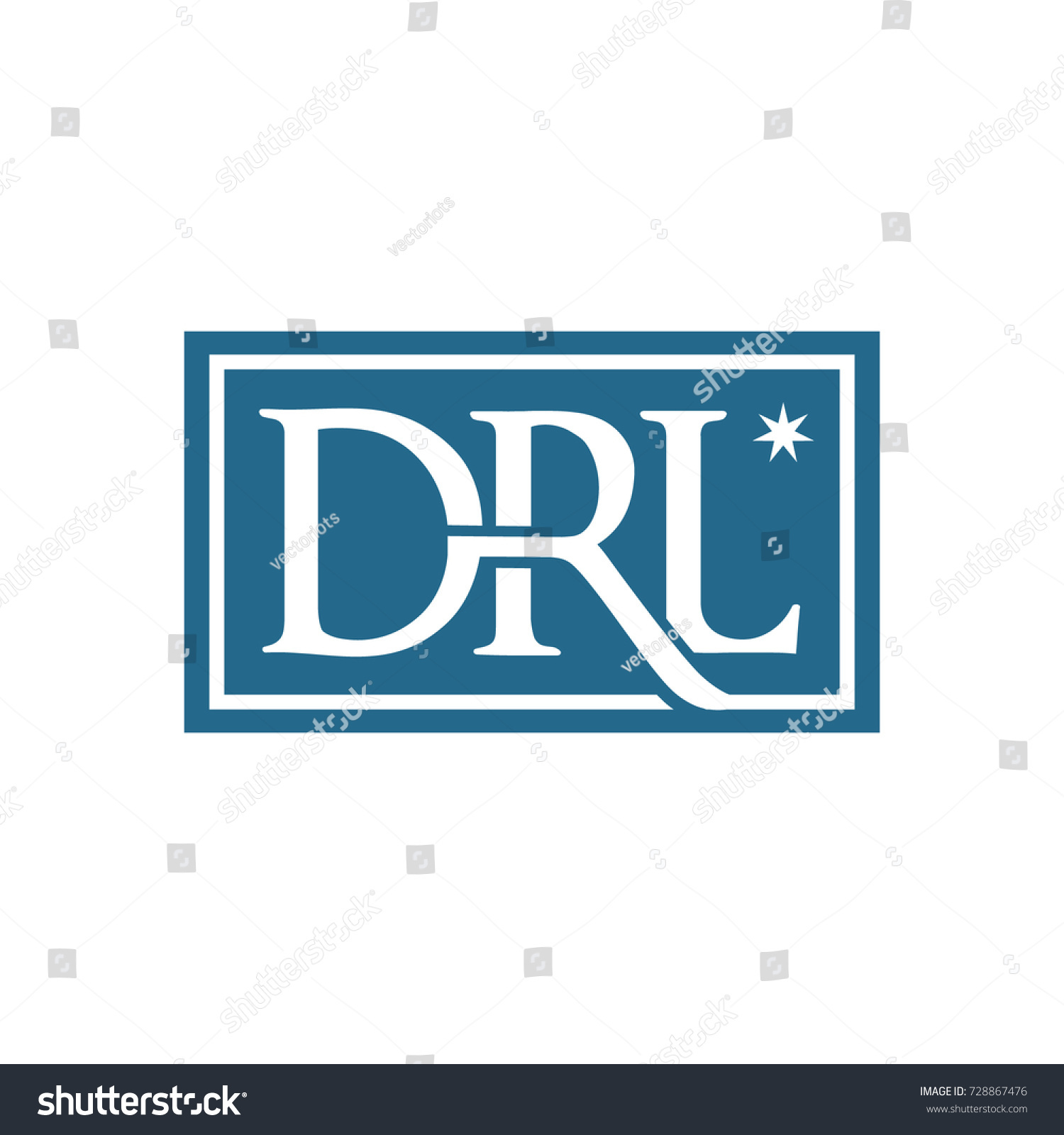 Drl Logo Initial Letter Design Template: vector de stock (libre de ...