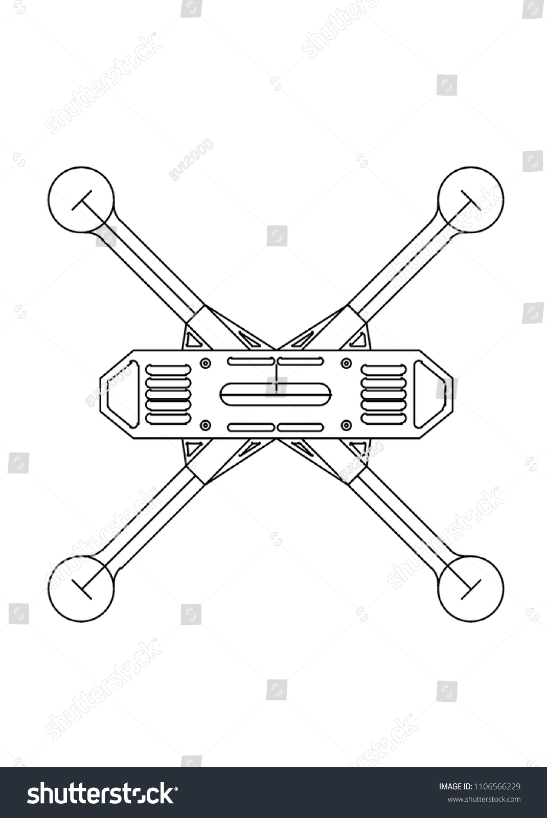 Drone Freestyle Quadcopter Racedrone Vector Image: vector de stock ...