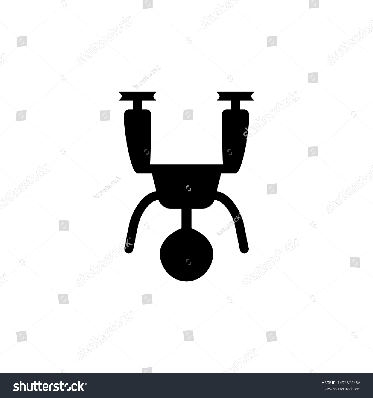 Drone Icon Fly Robot Sign Stock Vector (Royalty Free) 1497674366 ...