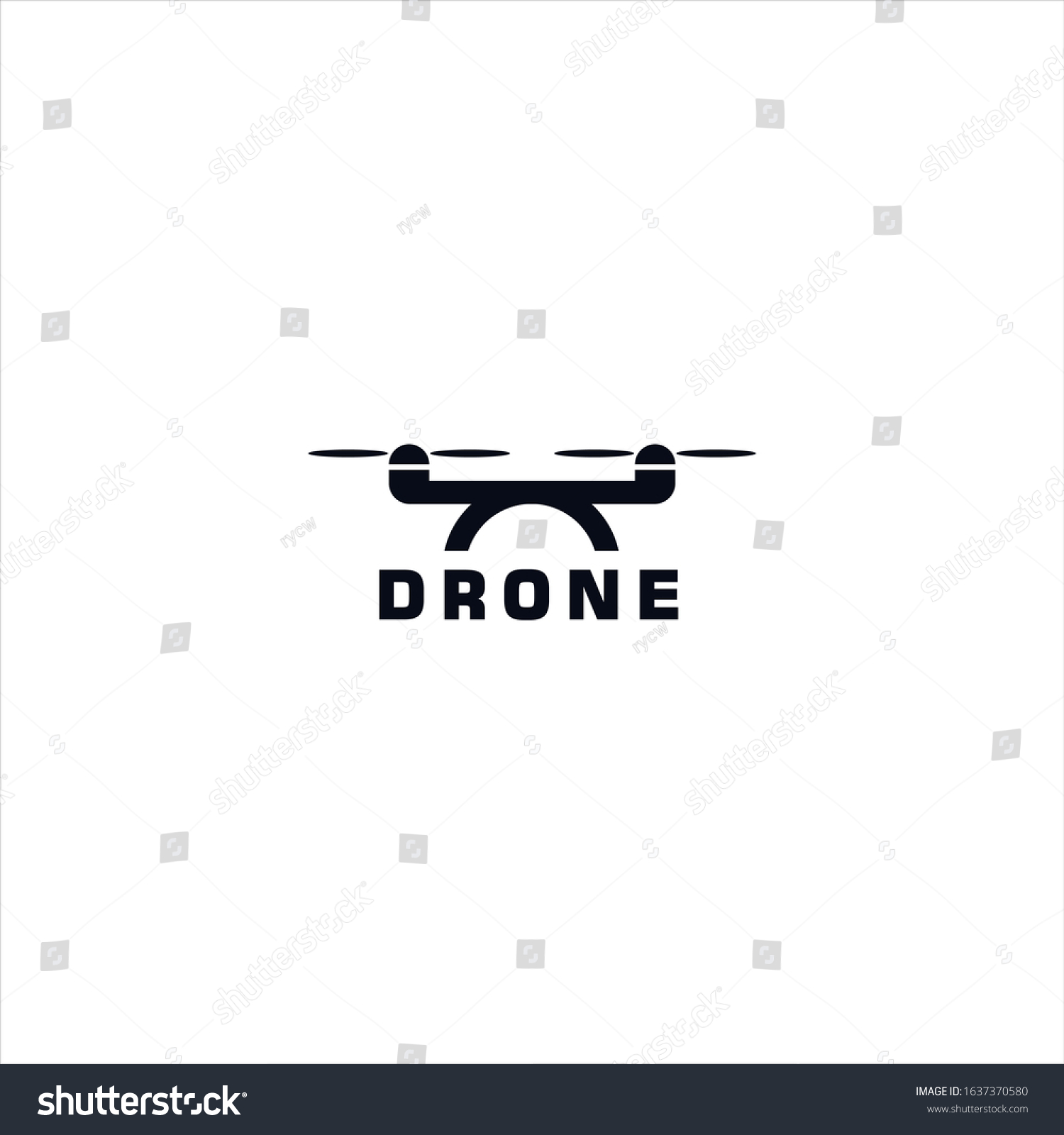 Drone Logo Design Template Idea Stock Vector (Royalty Free) 1637370580 ...