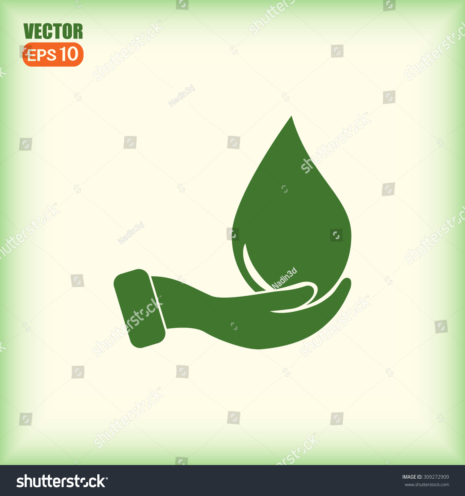 Drop Hand Vector Icon Stock Vector (Royalty Free) 309272909