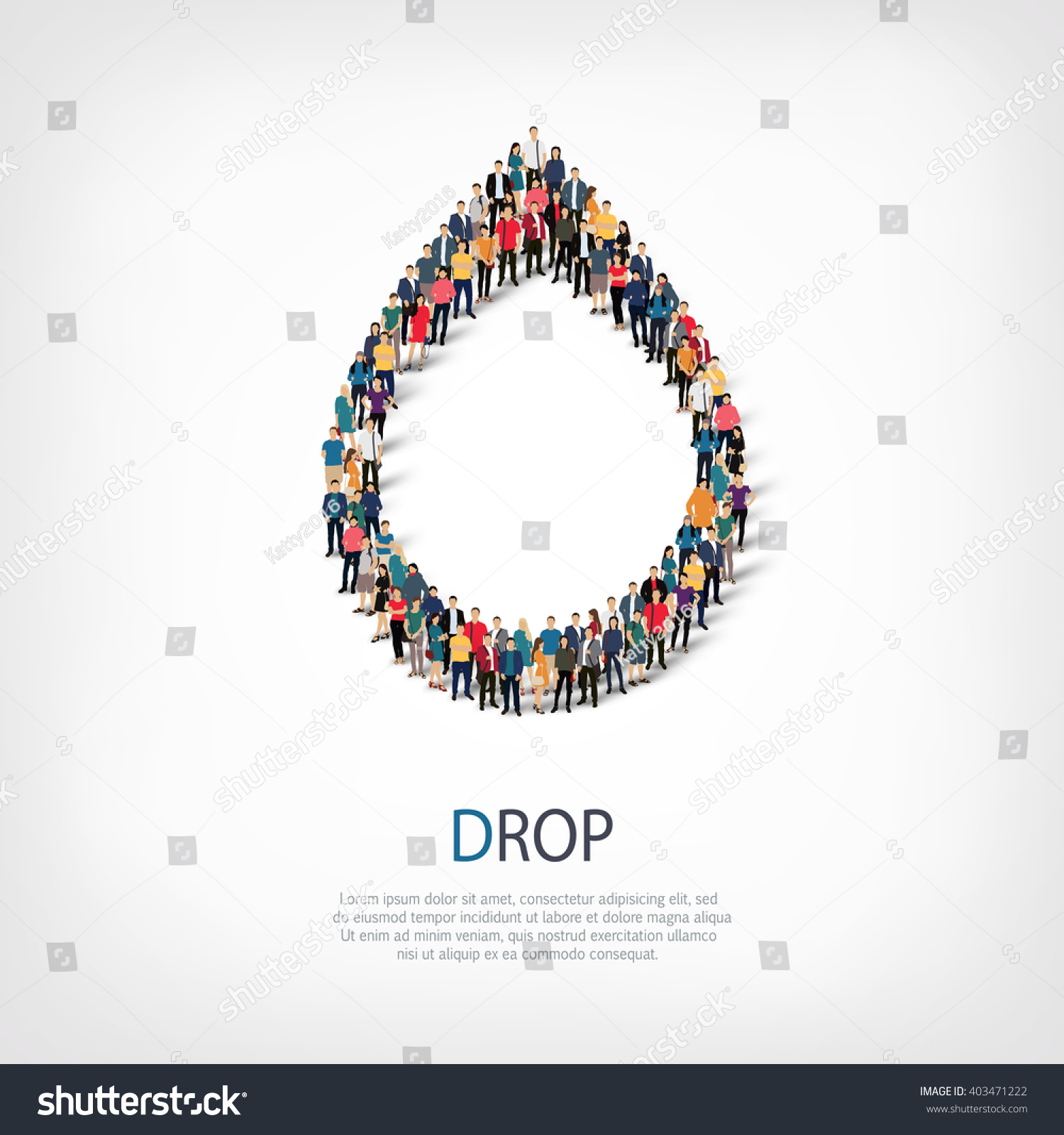 Drop People Symbol Stock Vector (Royalty Free) 403471222