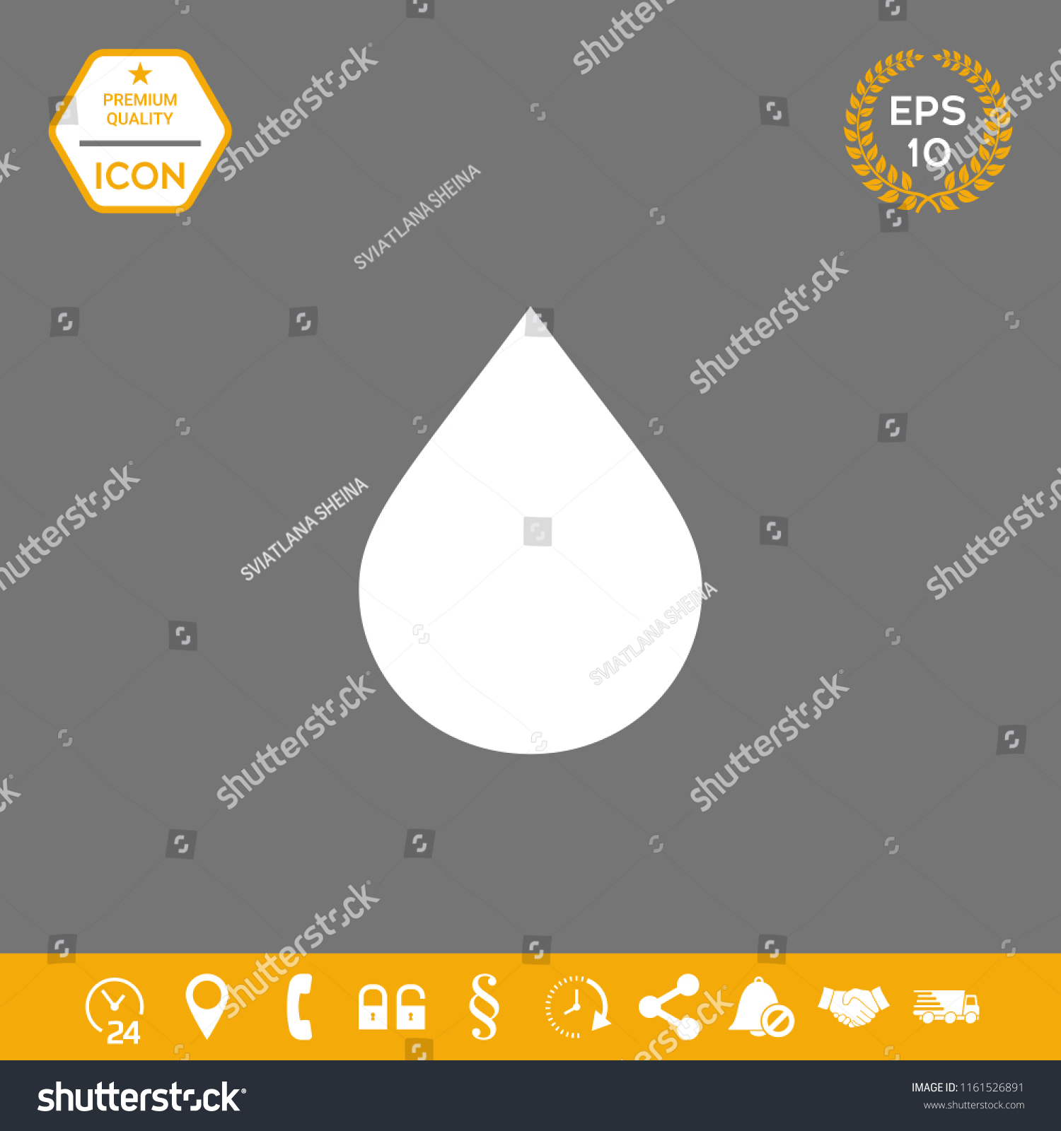 Drop Symbol Icon Stock Vector (Royalty Free) 1161526891 | Shutterstock