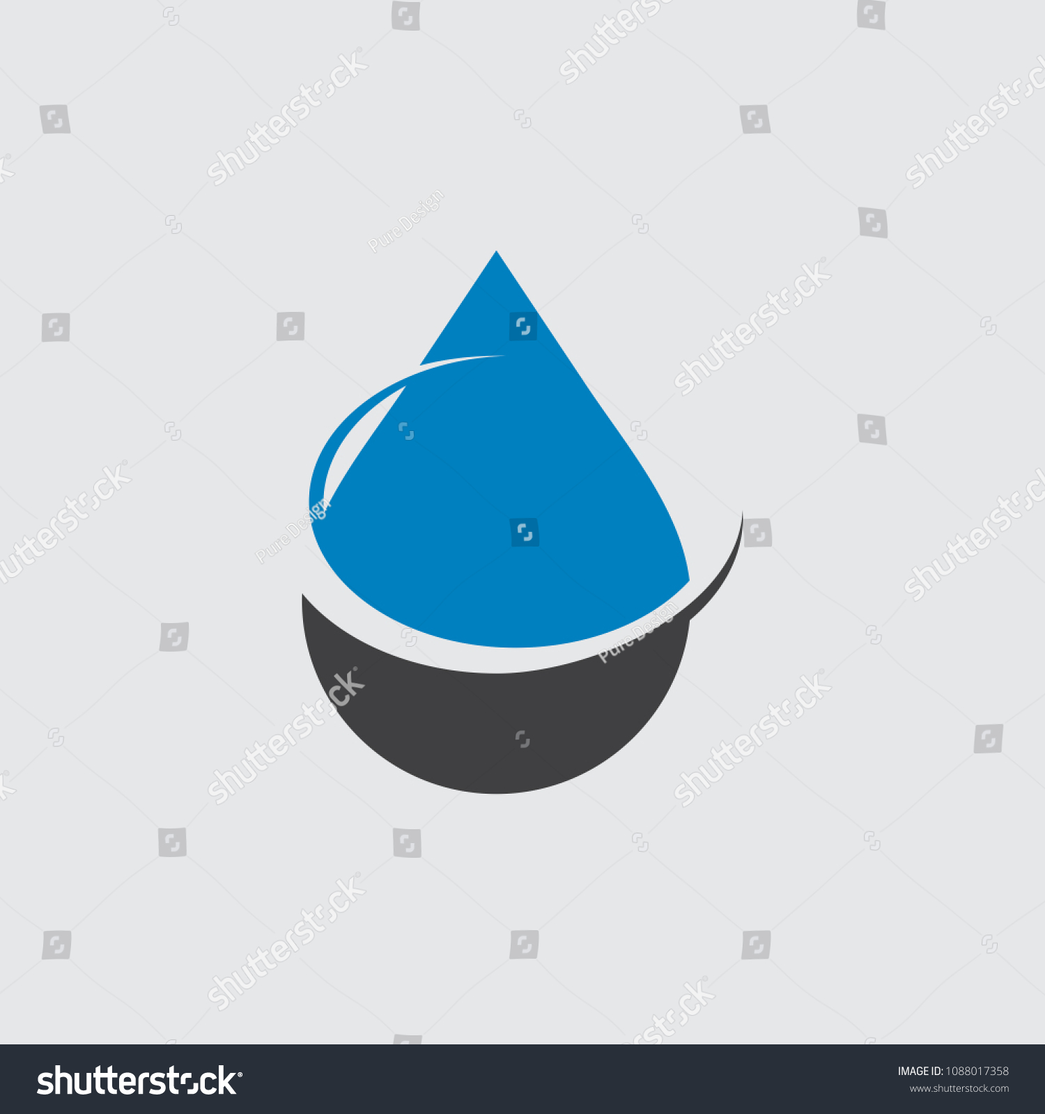 Drop Water Plumbing Logo Template Stock Vector (Royalty Free) 1088017358