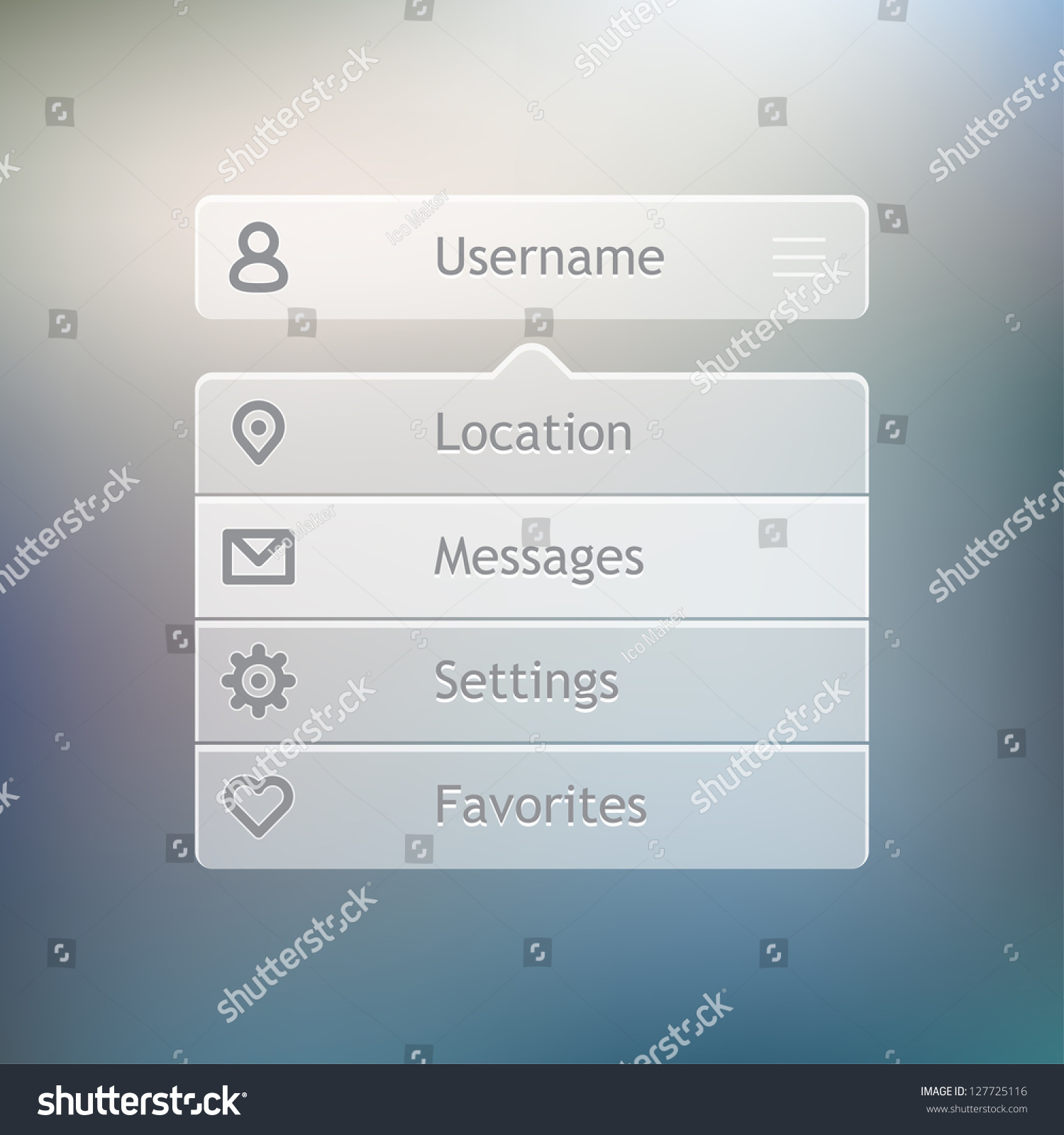 Dropdown Menu Vector Illustration Eps 10 Stock Vector (Royalty Free ...
