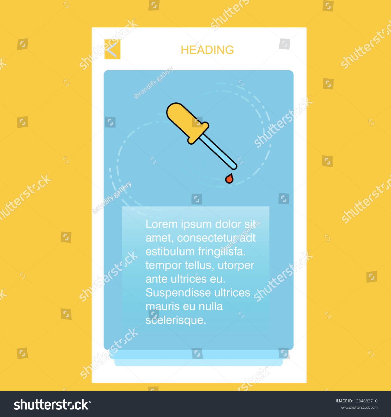 Dropper Mobile Vertical Banner Design Design Stock Vector (Royalty Free ...