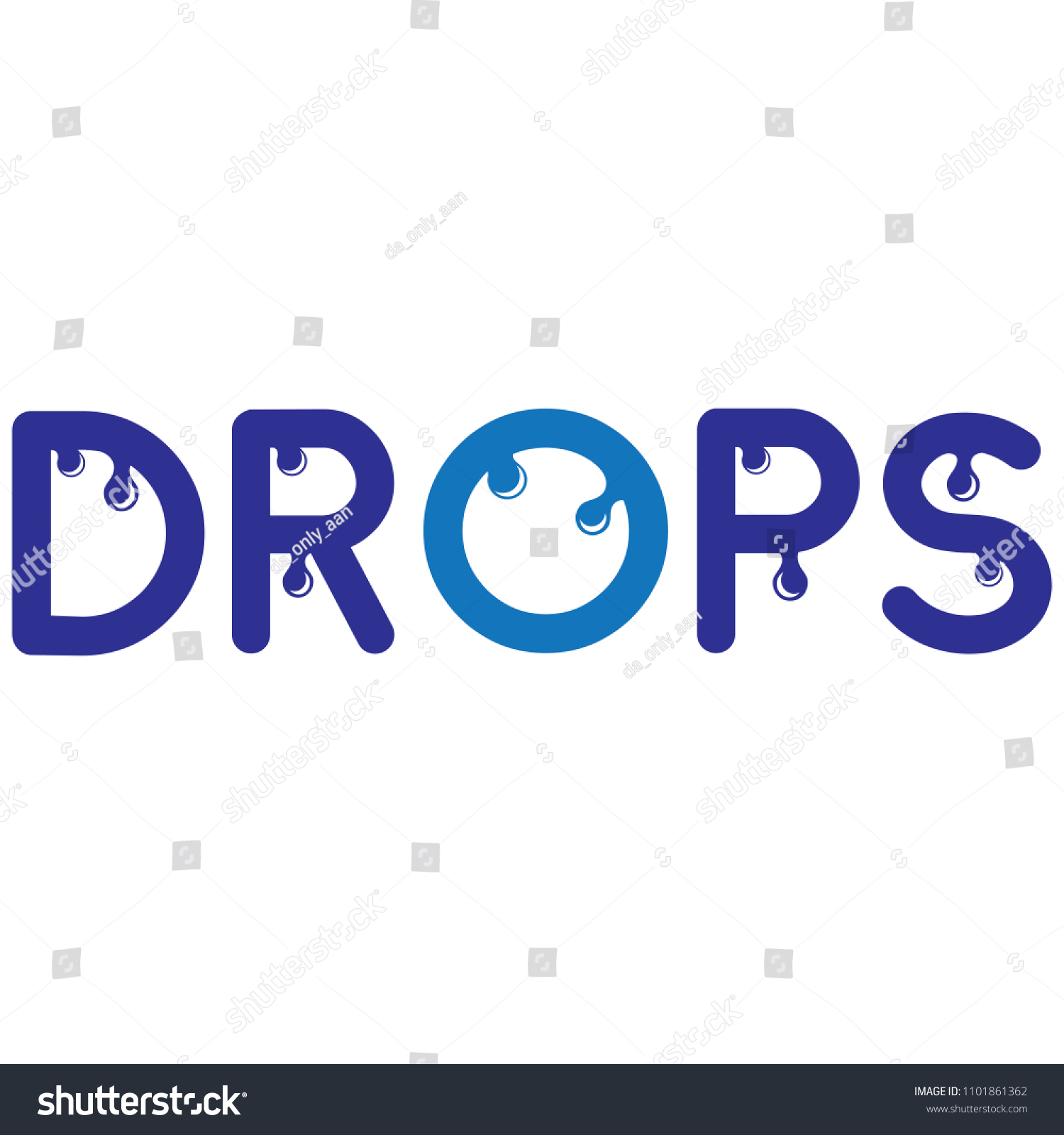Drops Letter Logos Stock Vector (Royalty Free) 1101861362