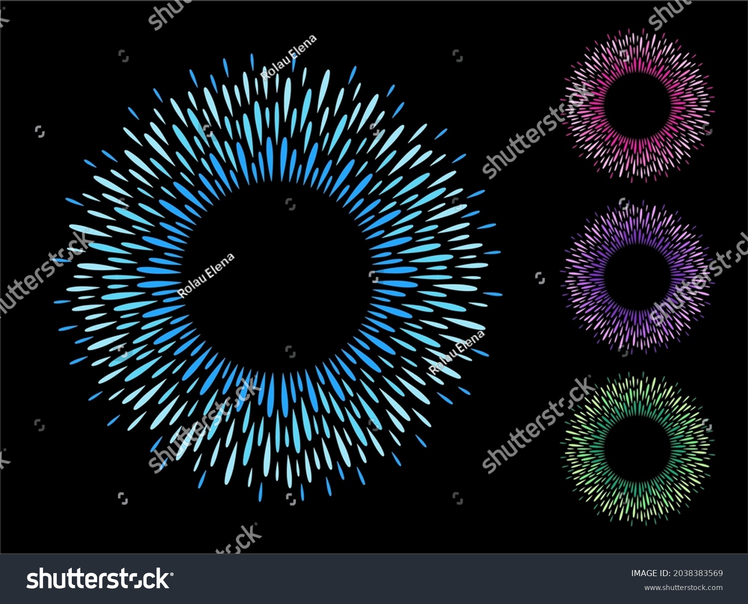 Drops Long Droplets Round Text Frames Stock Vector (Royalty Free ...