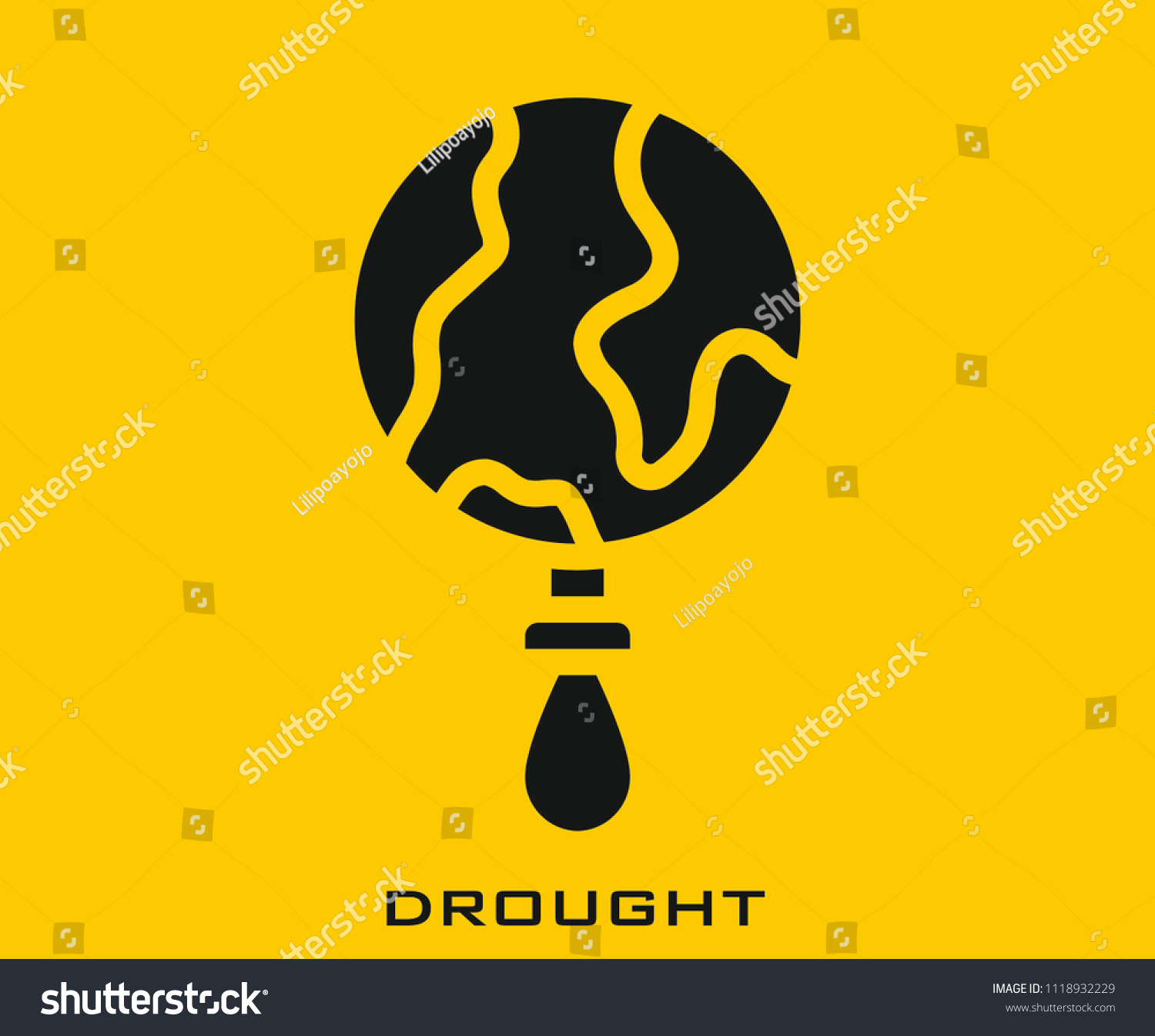 Drought Icon Signs Stock Vector (Royalty Free) 1118932229 | Shutterstock