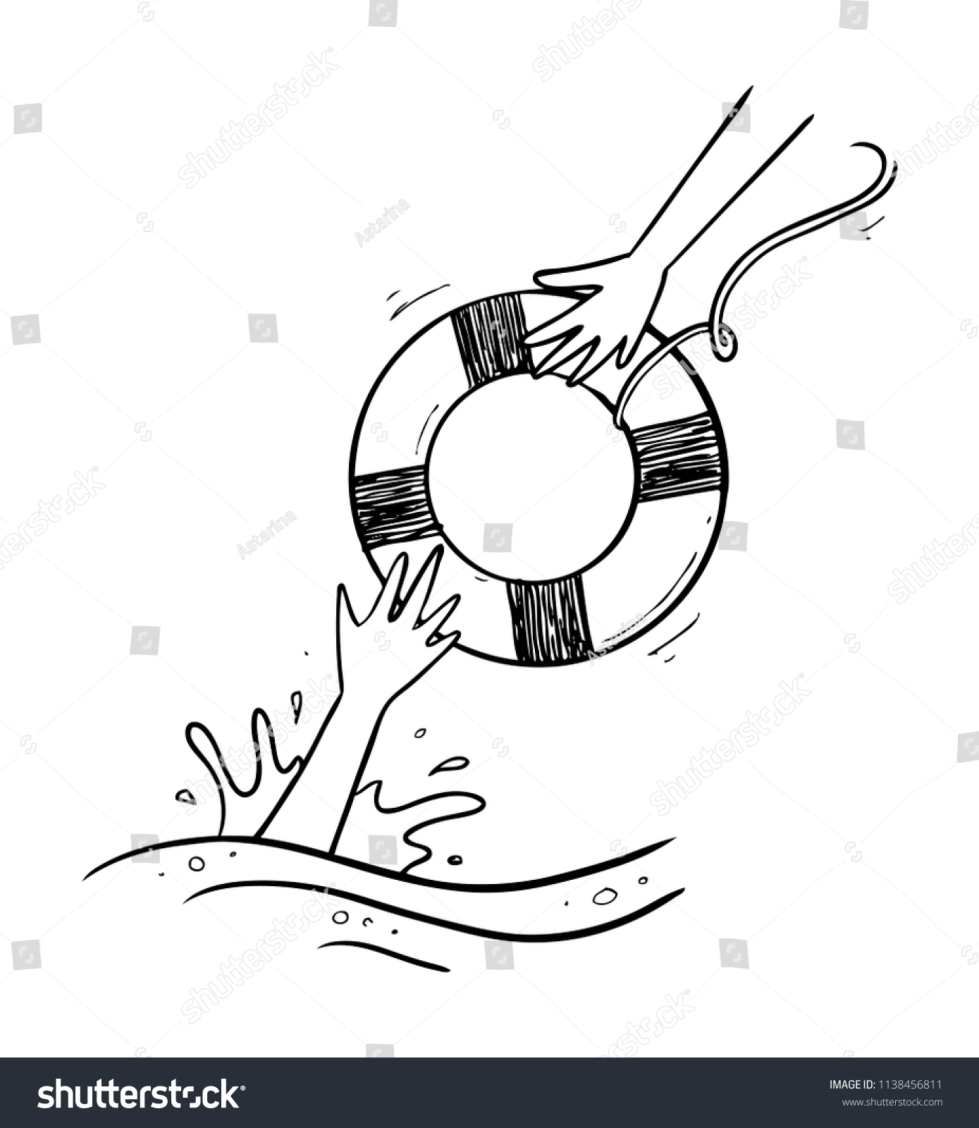 Drown Victim Drawing Stock Vector (Royalty Free) 1138456811 | Shutterstock