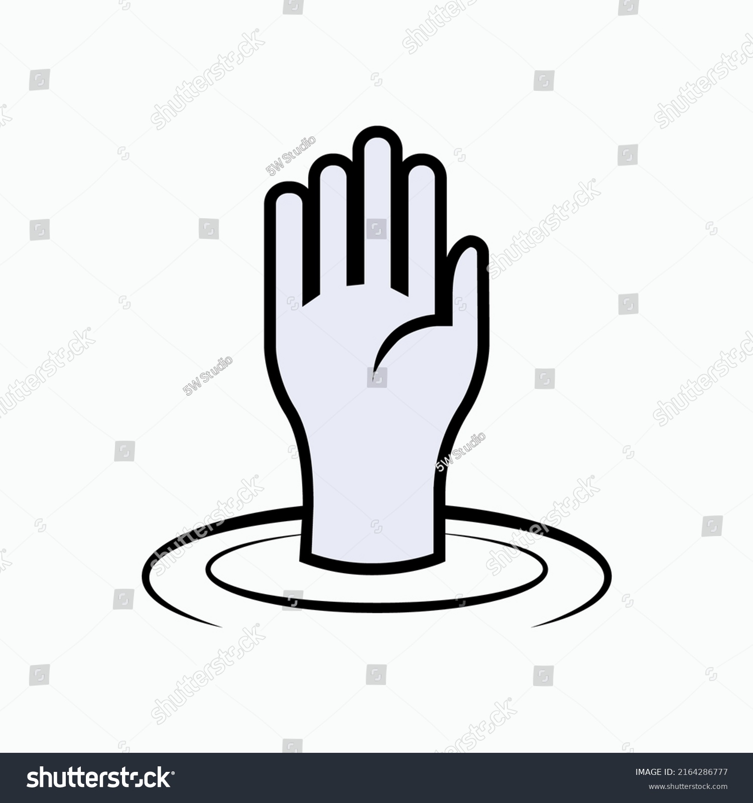 Drowning Icon Drown Symbol Vector Stock Vector (Royalty Free ...