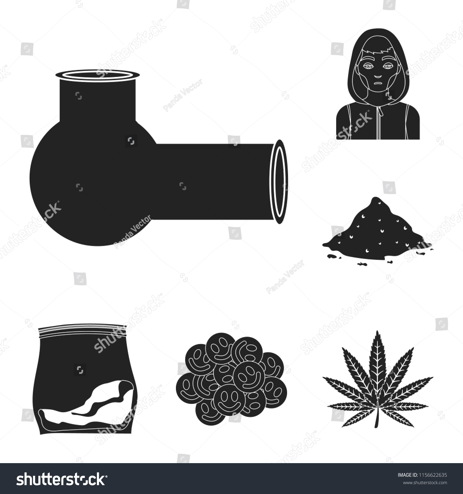 Drug Addiction Attributes Black Icons Set Stock Vector (Royalty Free ... Drug Addiction Attributes Black Icons Set Stock Vector (Royalty Free ...