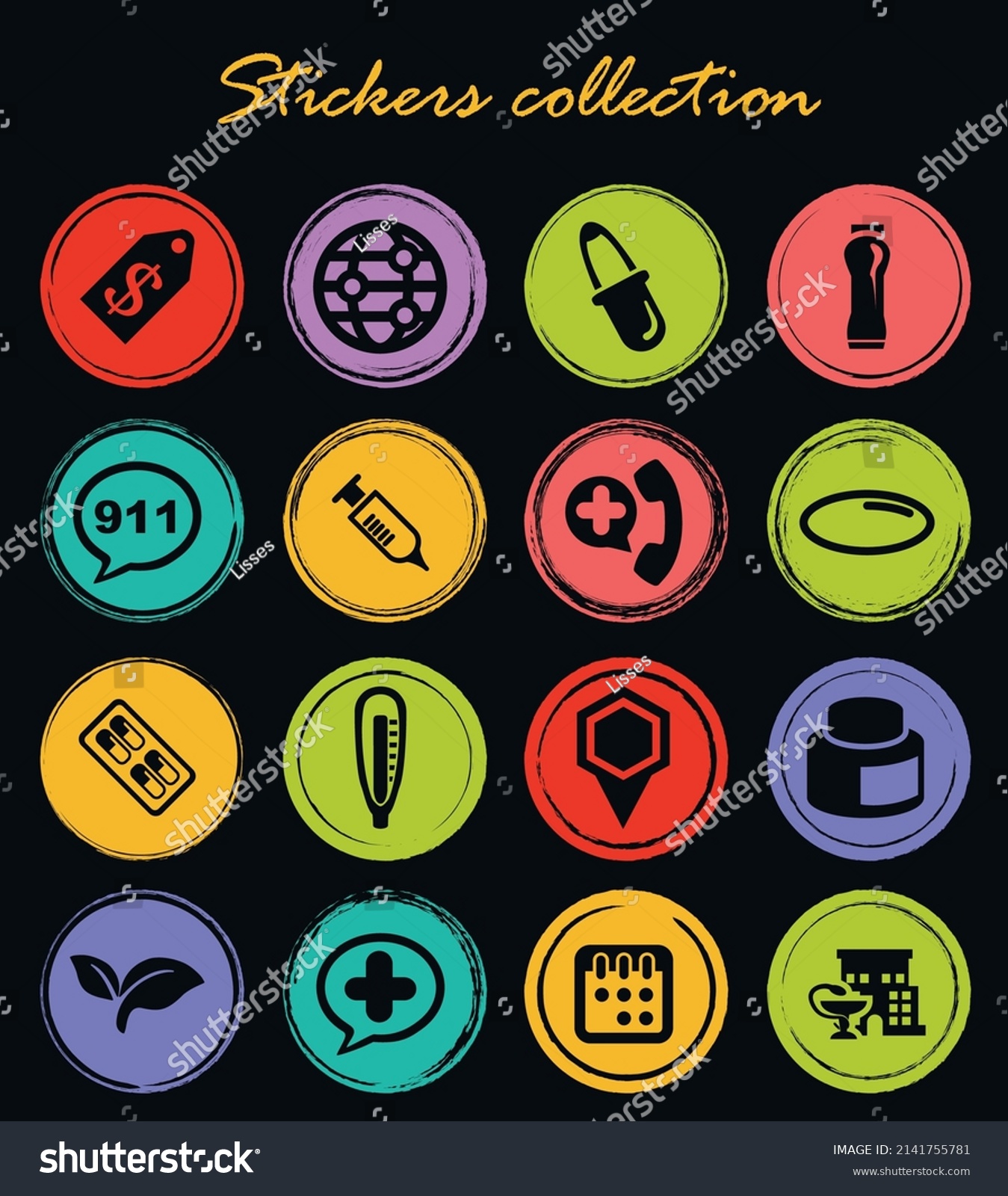 Drug Store Vector Icons User Interface Stock Vector (Royalty Free ...