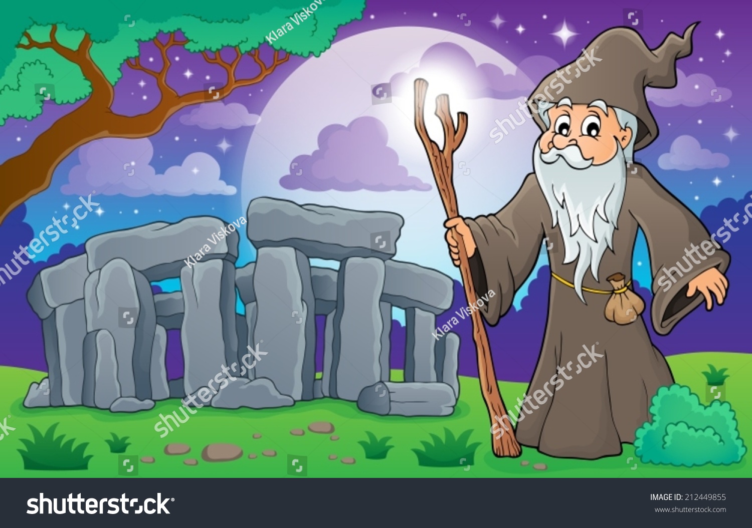 Druid Theme Image 3 Eps10 Vector Stock Vector (Royalty Free) 212449855
