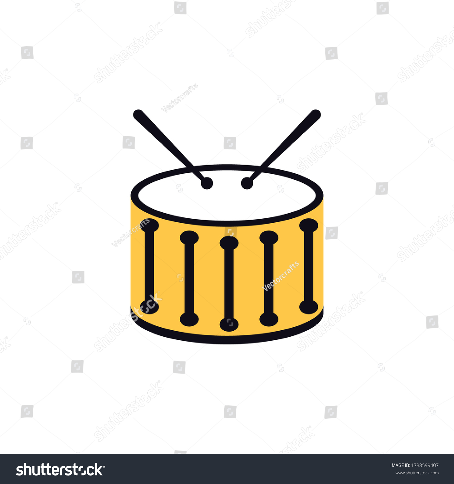 Drum Graphic Design Template Vector Isolated Stock Vector (Royalty Free ...