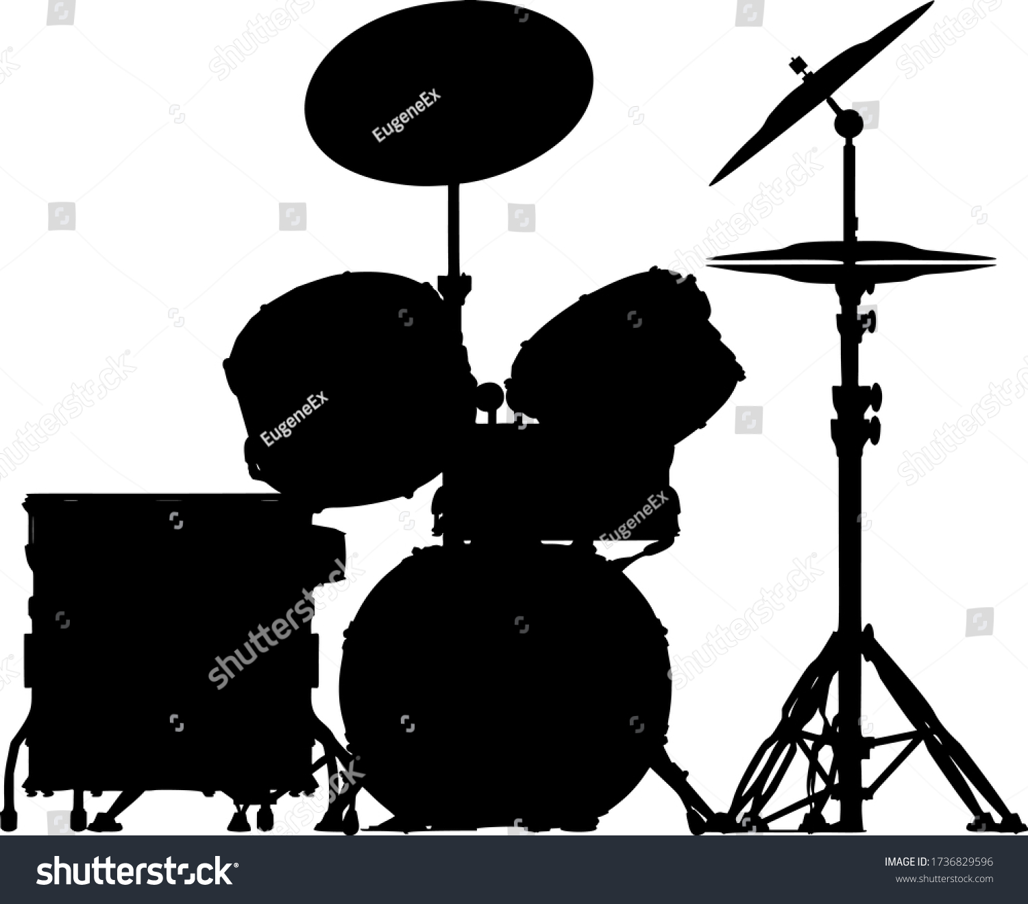 Drum Kit Vector Illustration Isolated Stock Vector (Royalty Free ...