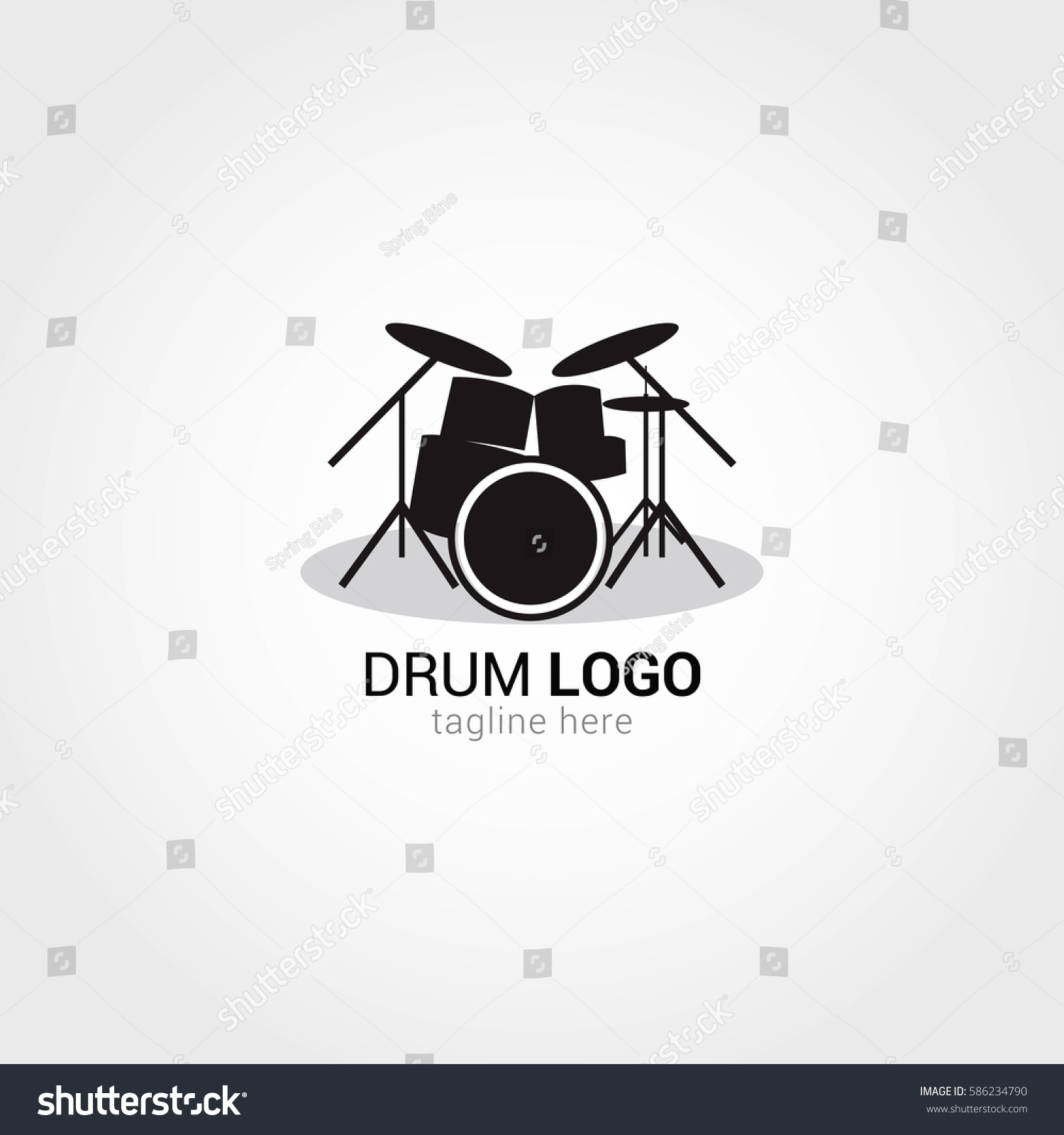 Drum Logo Design Template Vector Illustration: vector de stock (libre ...