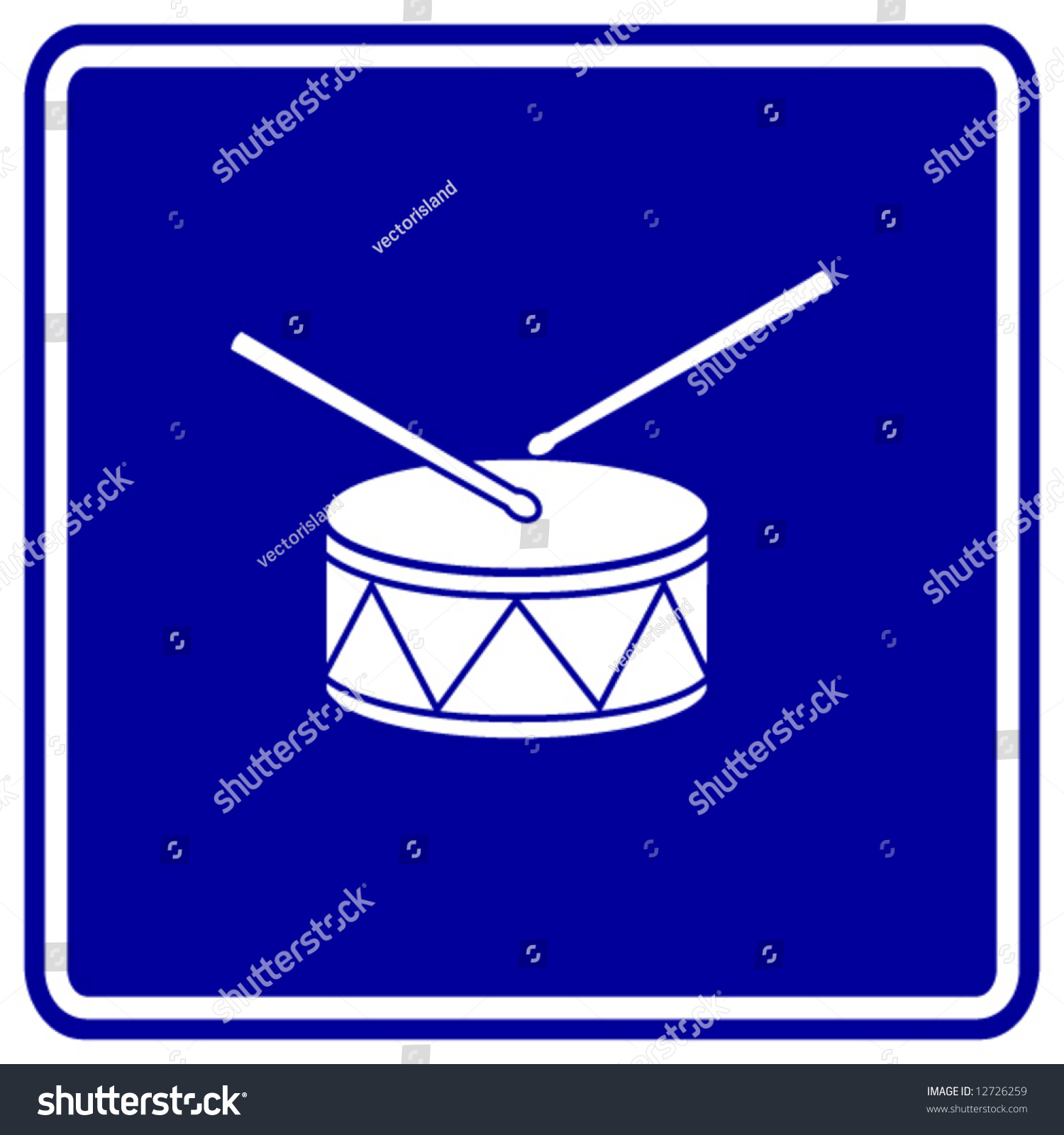 Drum Sign Stock Vector (Royalty Free) 12726259