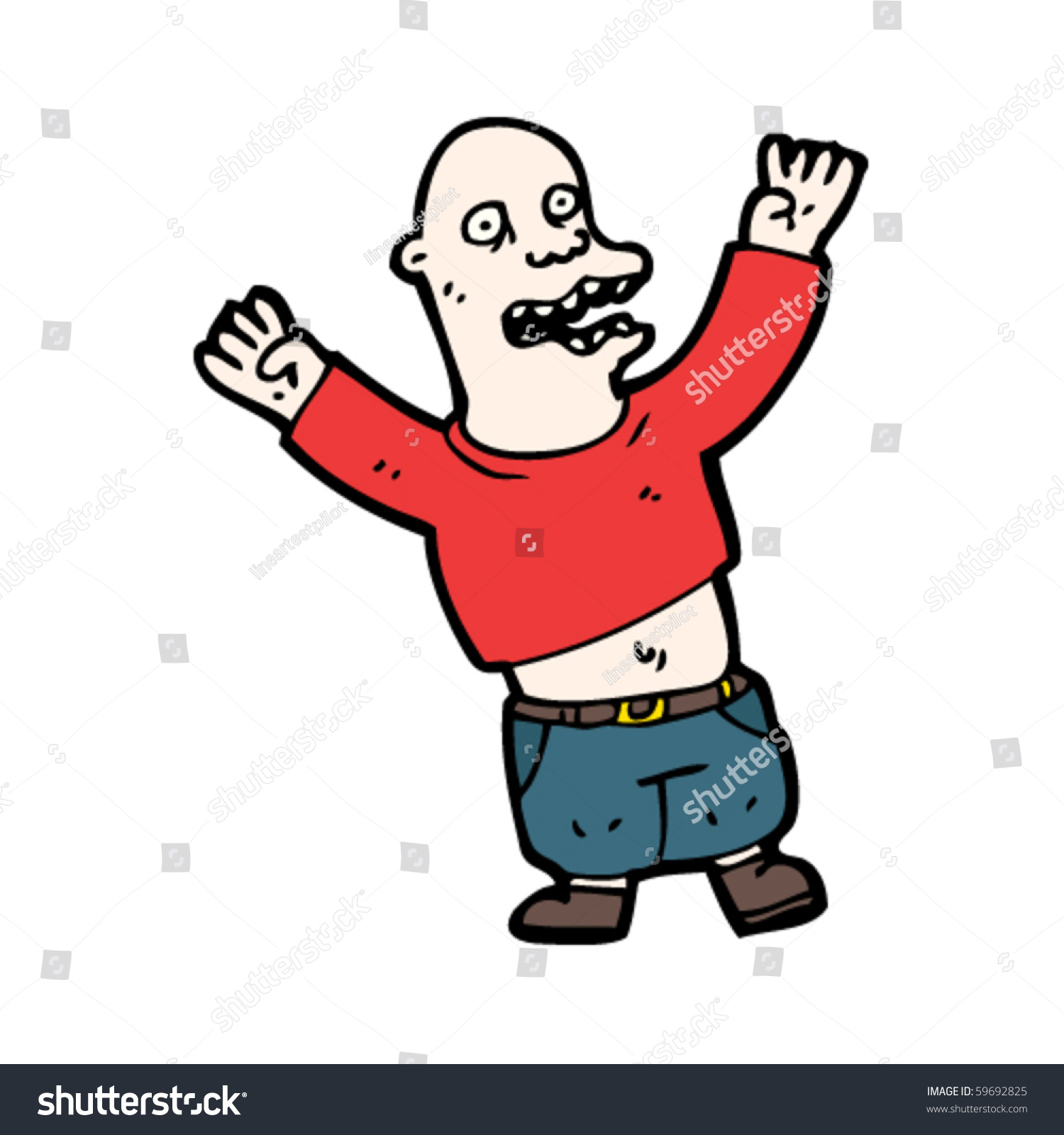 caricatura de hombre borracho: vector de stock (libre de regalías) 59692825