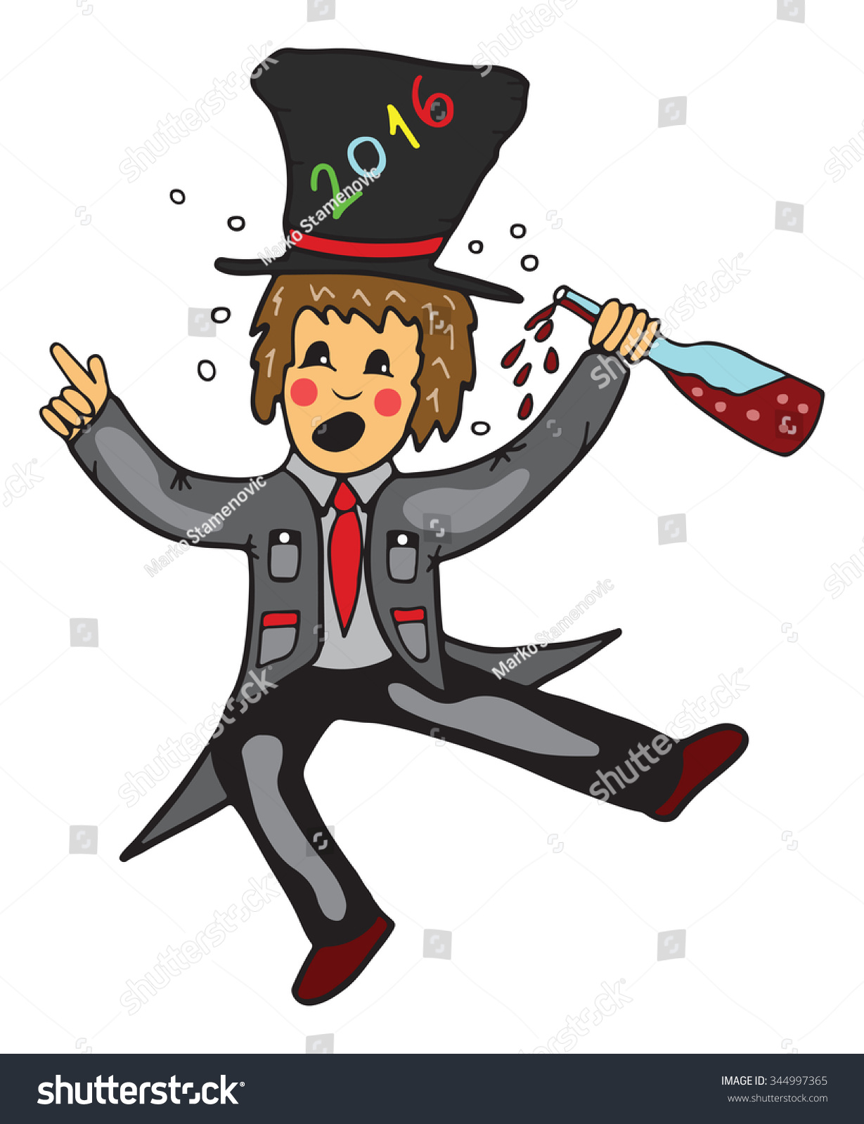 Drunk Man Vector Illustration: vector de stock (libre de regalías ...