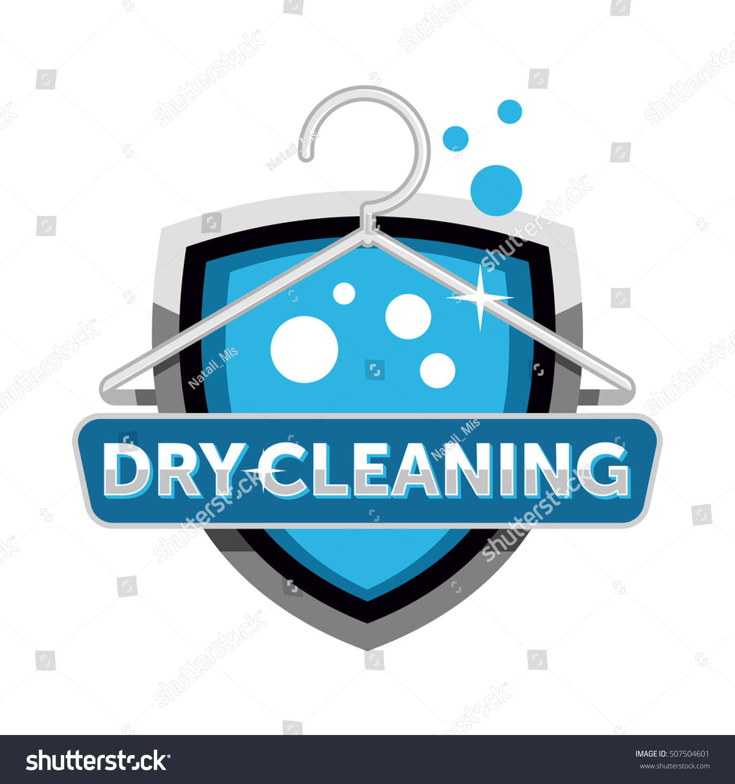 Dry Cleaning Logo Emblem Stock Vector (Royalty Free) 507504601 ...