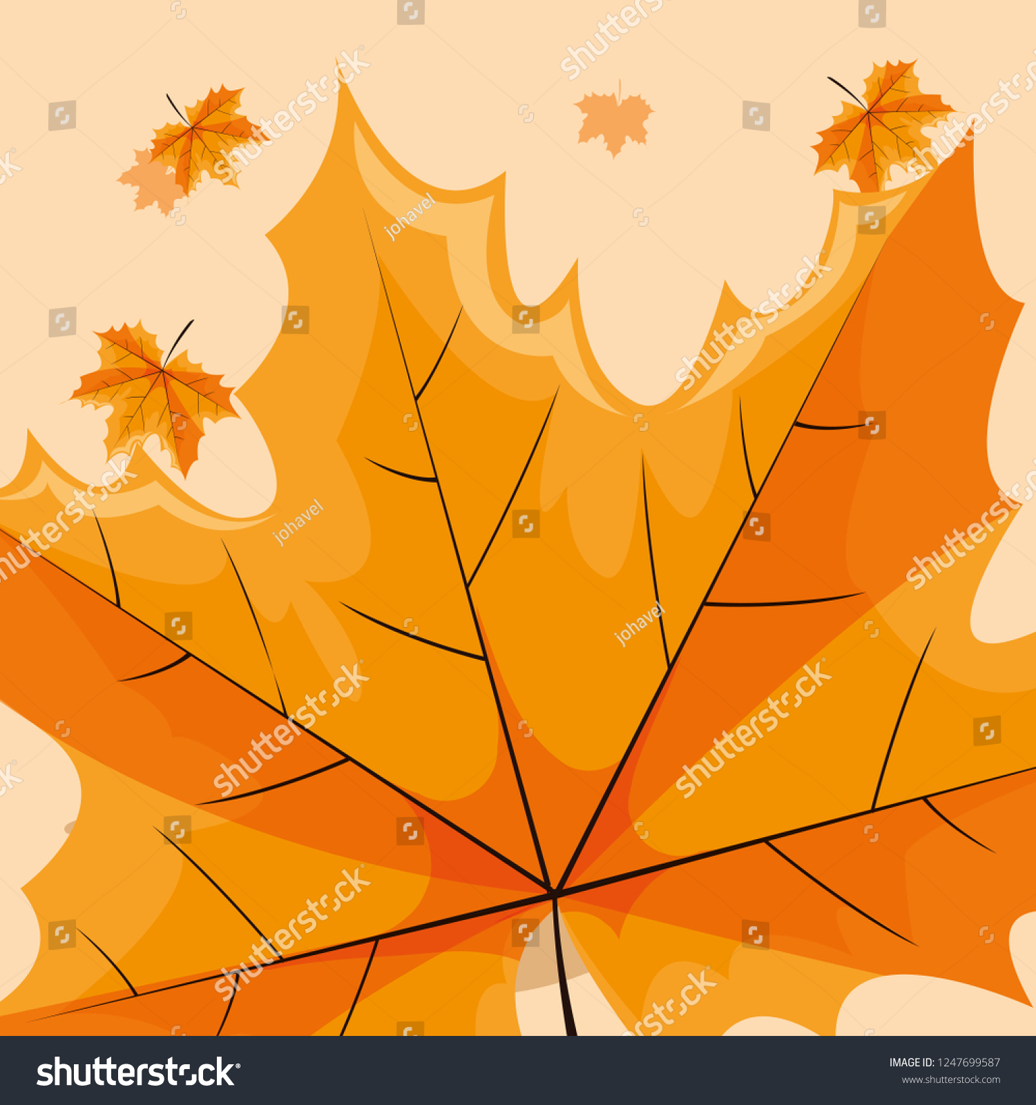 Dry Leaves Design Stock Vector (Royalty Free) 1247699587