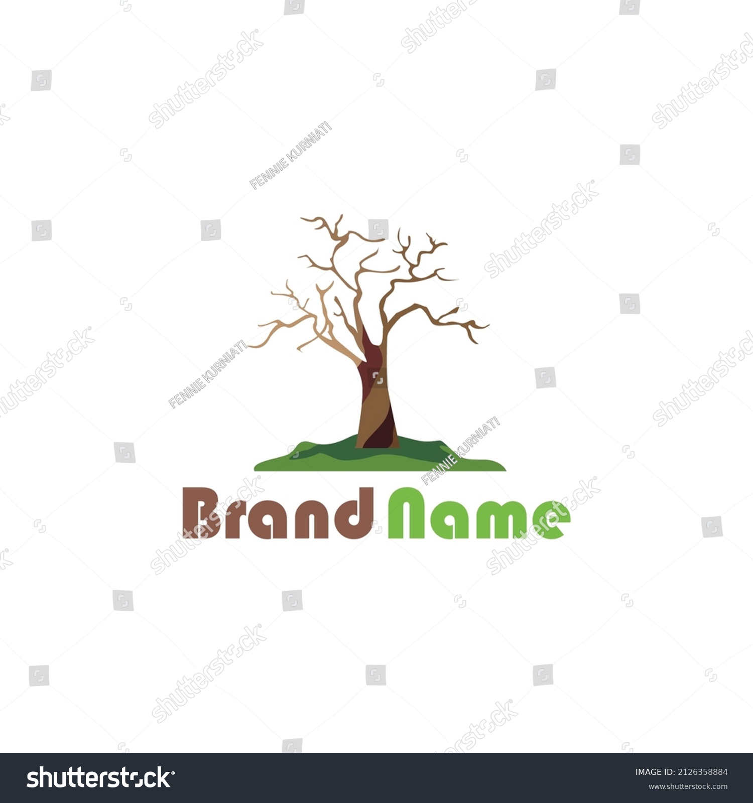 Dry Tree Logo Vector Illustration Stock Vector (Royalty Free ...