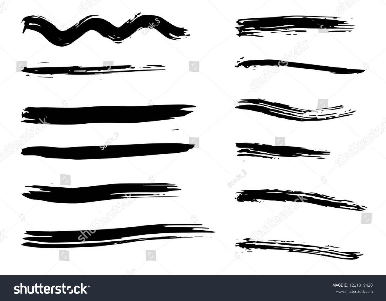 Dry Vector Brush Strokes Hand Drawn Stock Vector (Royalty Free ... Dry Vector Brush Strokes Hand Drawn Stock Vector (Royalty Free ...