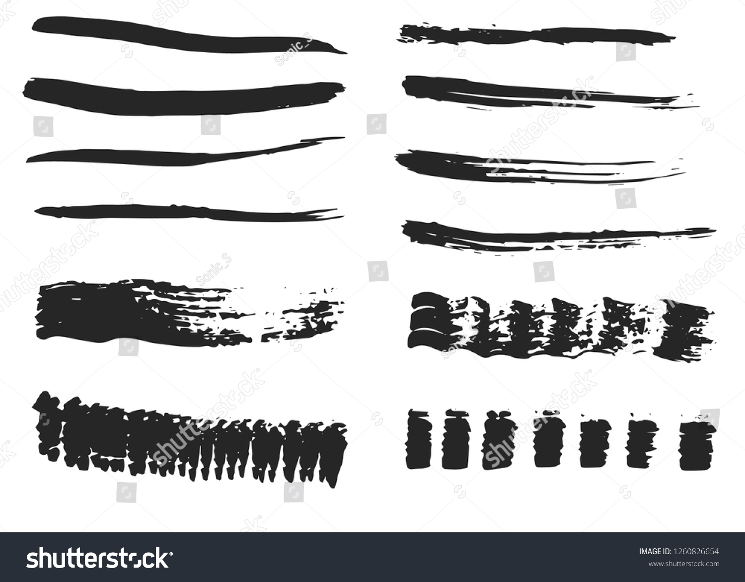 Dry Vector Brush Strokes Hand Drawn Stock Vector (Royalty Free ... Dry Vector Brush Strokes Hand Drawn Stock Vector (Royalty Free ...
