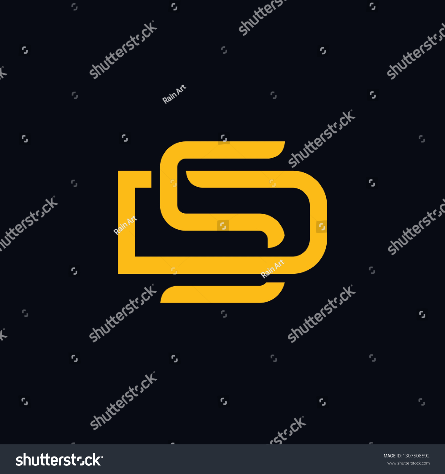 Ds Logo Icon Design Flat Style Stock Vector (Royalty Free) 1307508592 ...